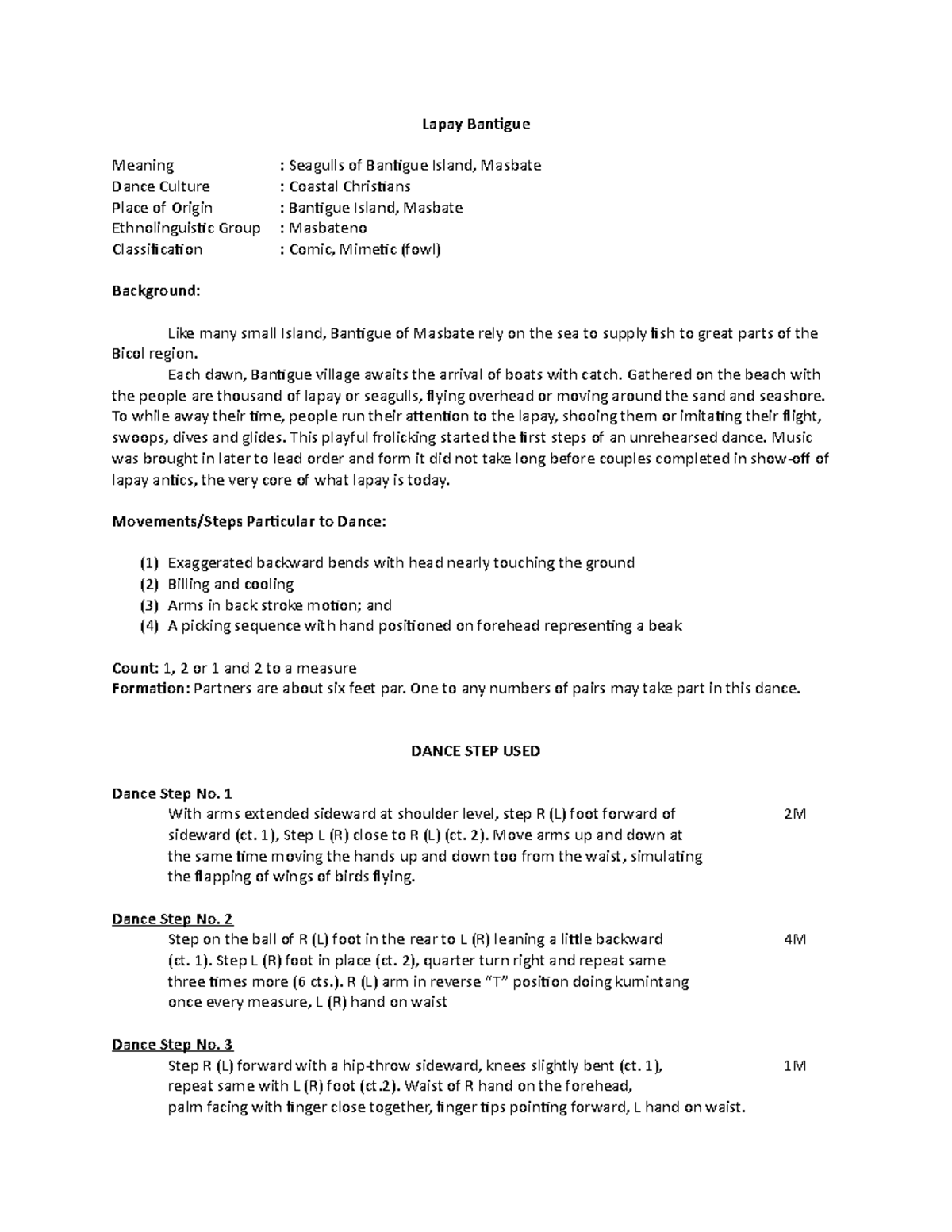 Lapay Bantigue Literature - Lapay Bantigue Meaning : Seagulls of ...