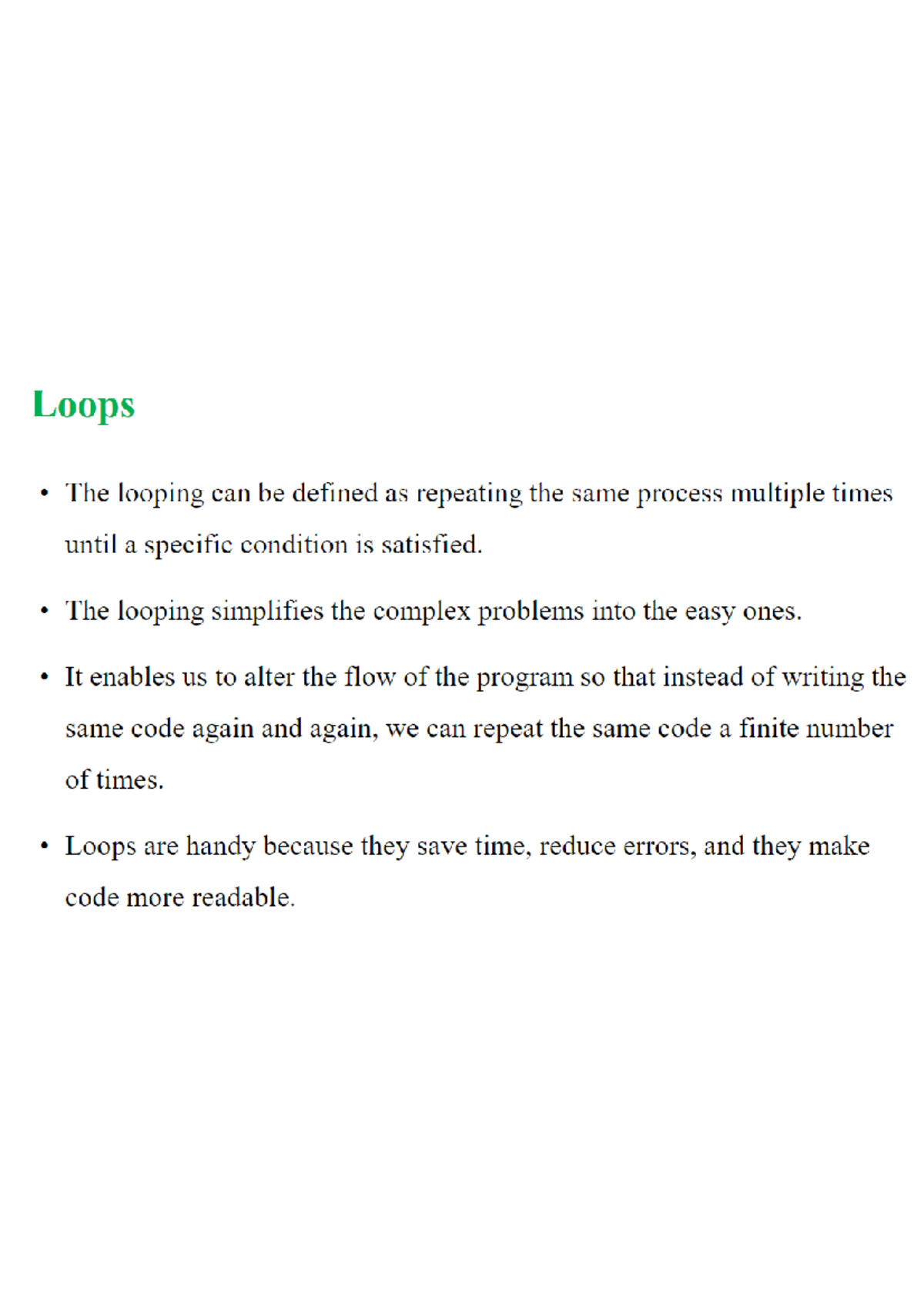 2. Loops - SECOND UNIT - Loops The looping can be defined as repeating ...