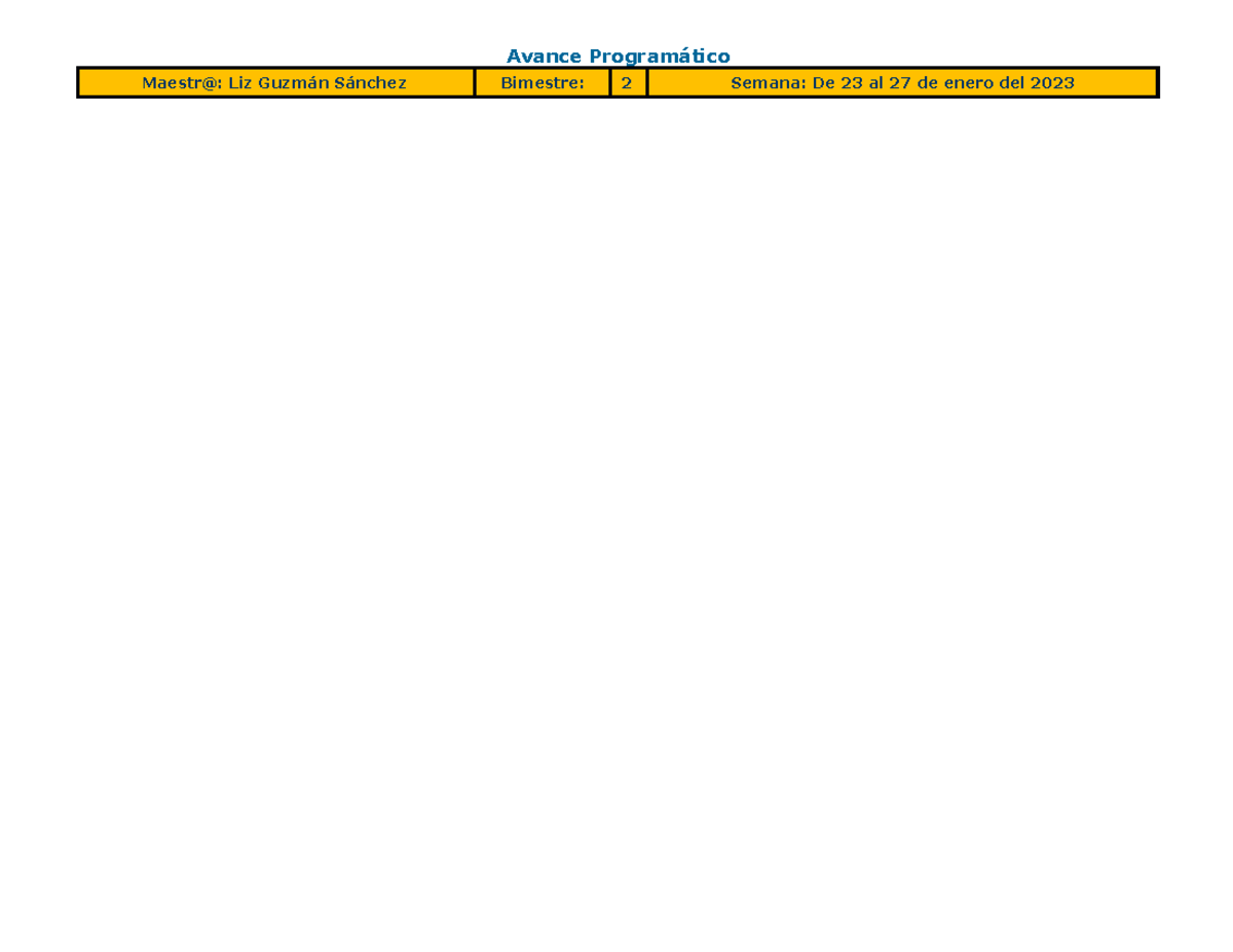 Avance semana 19 - son planeaciones de clase que pueden servir de guía ...