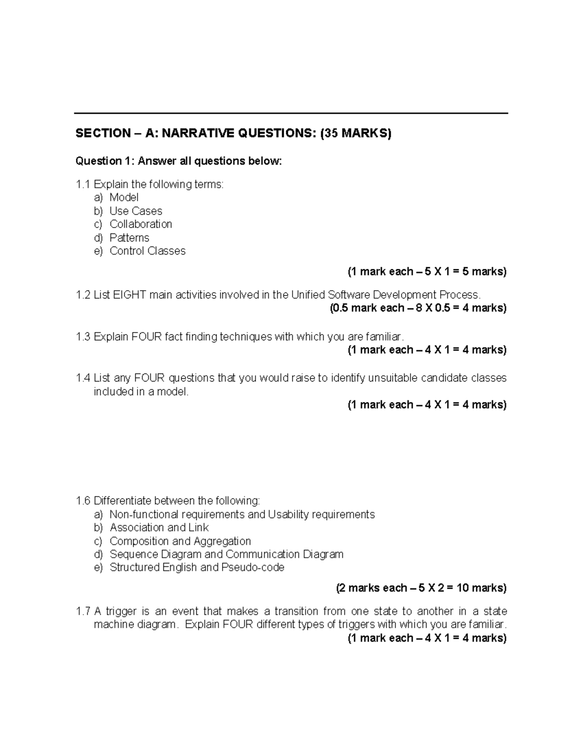 SI Questions - 3sa - UNIVERSITY OF KWAZULU-NATAL COLLEGE OF LAW AND ...