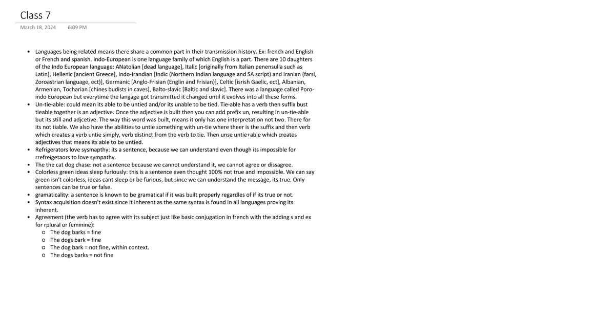 Class 7 Ling 200 - LING 200 - Studocu