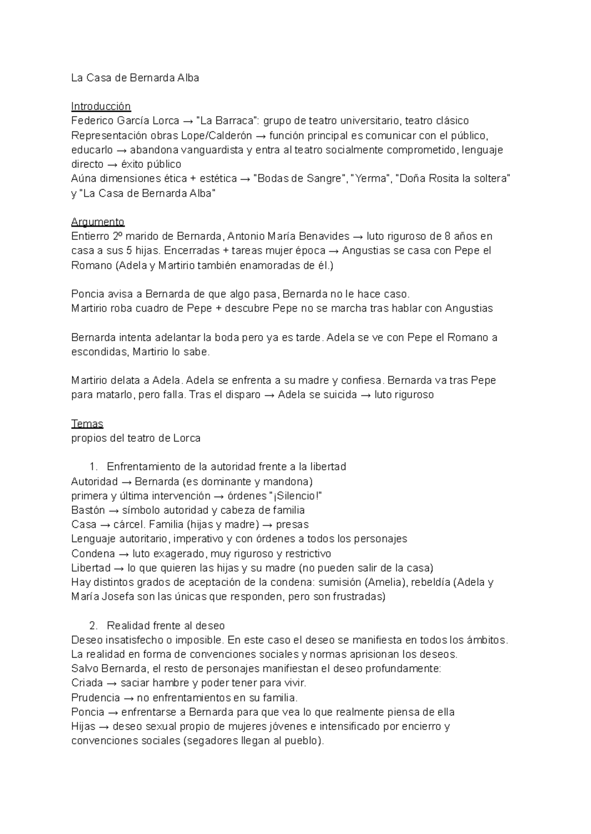 LA CASA DE Bernarda ALBA - La Casa de Bernarda Alba Introducción ...