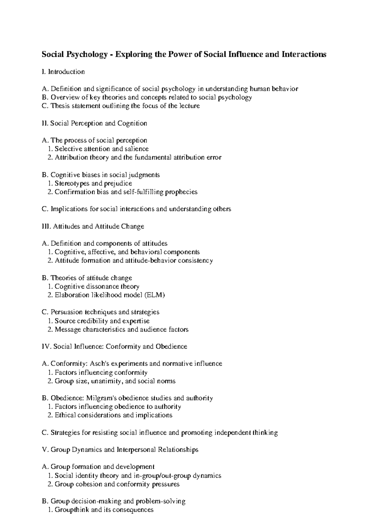 Social Psychology - Exploring the Power of Social Influence and ...
