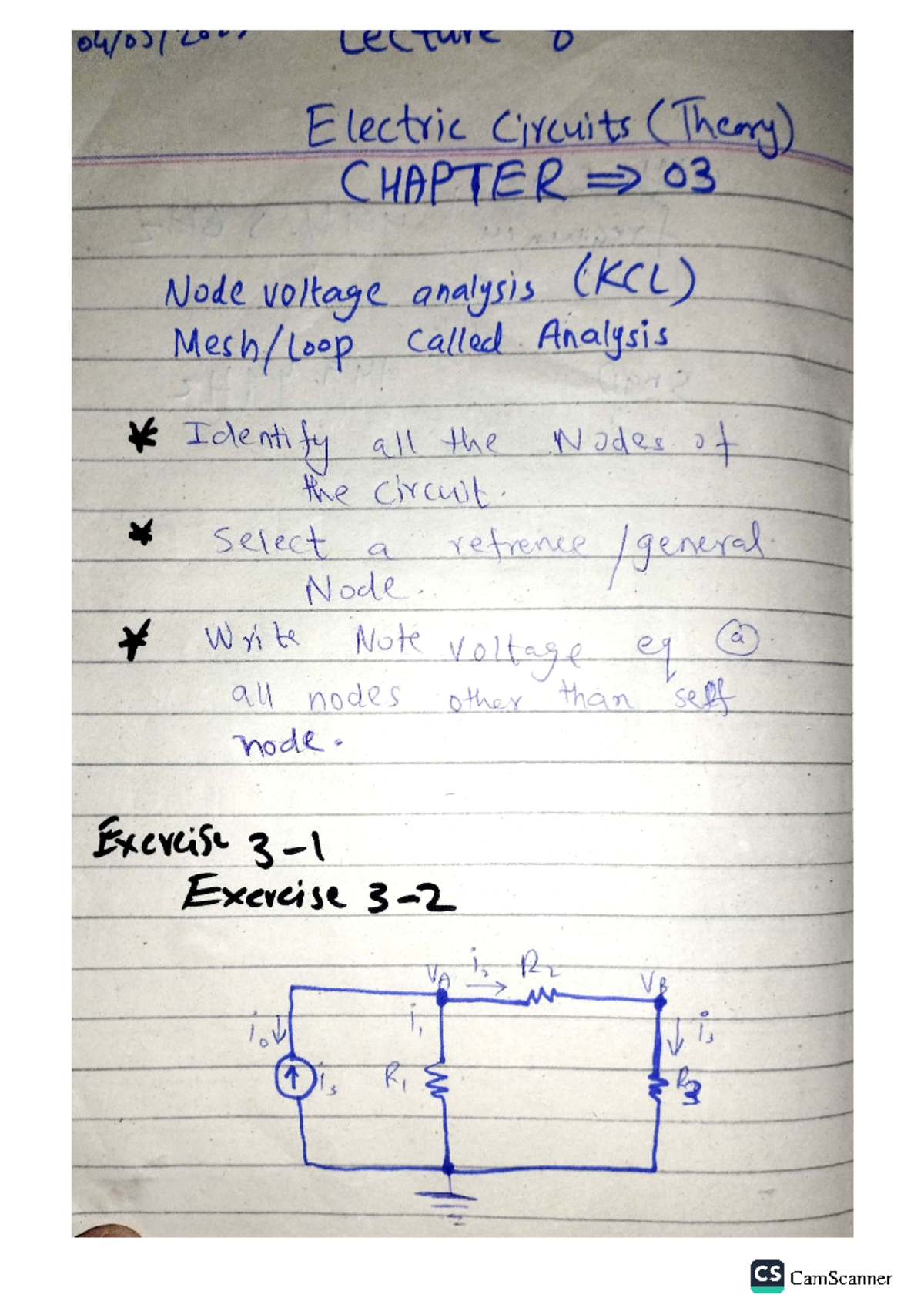 Chap3 - THESE ARE CHAPTER 3 NOTES - Lecture Electric Circuits (Theory ...