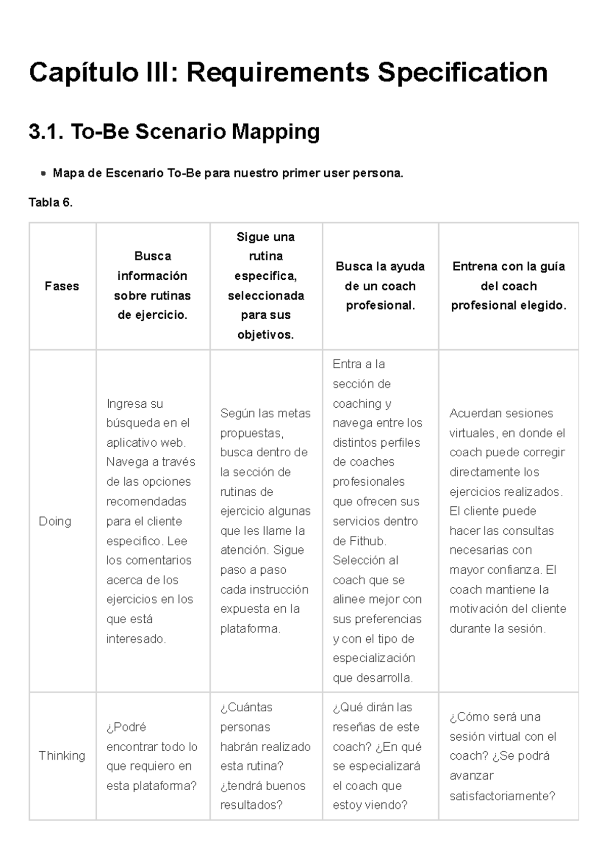 Capitulo 3 - Capítulo III: Requirements Specification 3. To-Be Scenario Mapping Mapa de ...