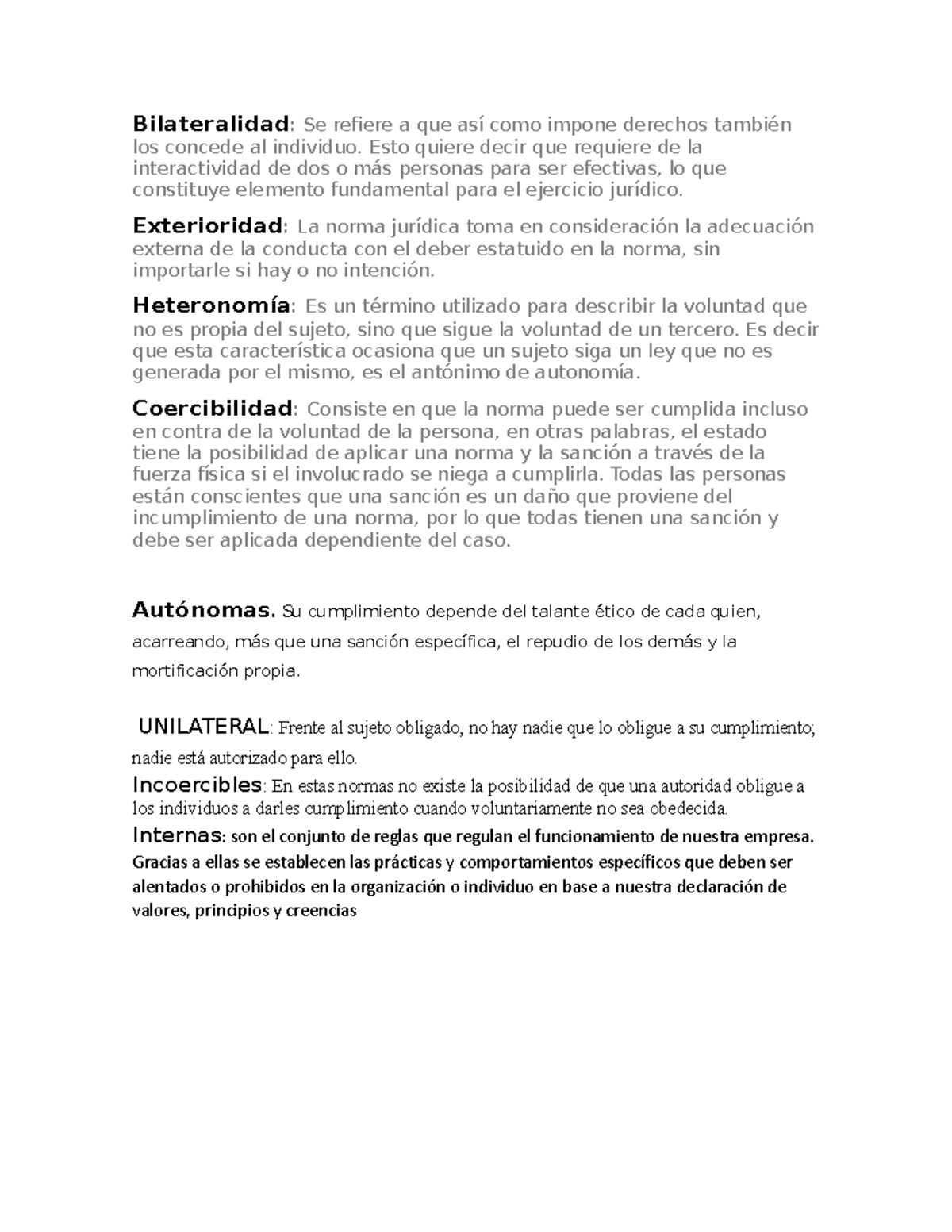 Documento - Hhhh - Bilateralidad: Se refiere a que así como impone ...