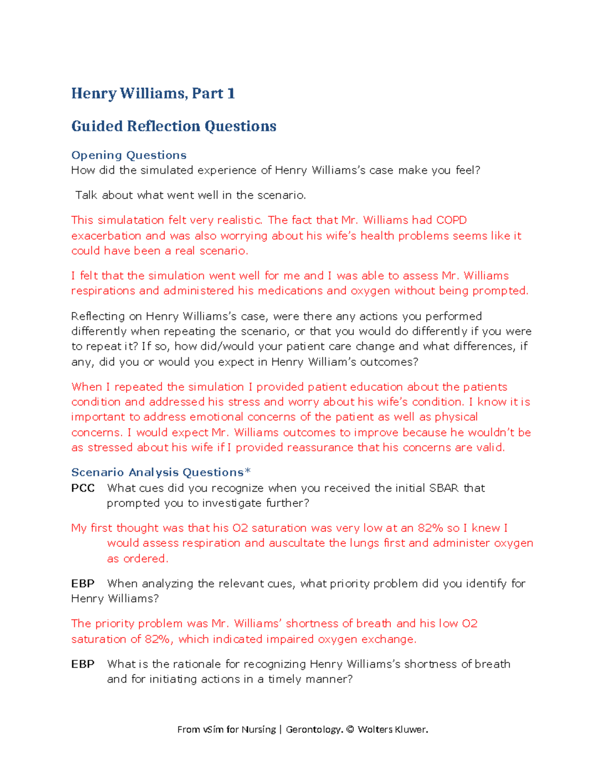 Williams Reflection - Henry Williams, Part 1 Guided Reflection ...