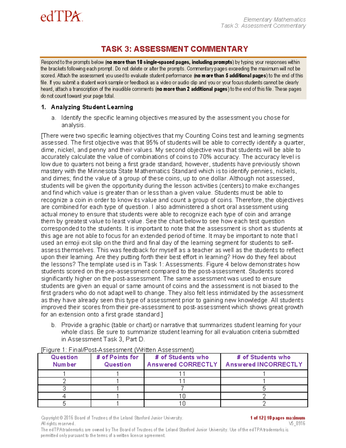 Assessment-Commentary-4 - Task 3: Assessment Commentary Copyright ...