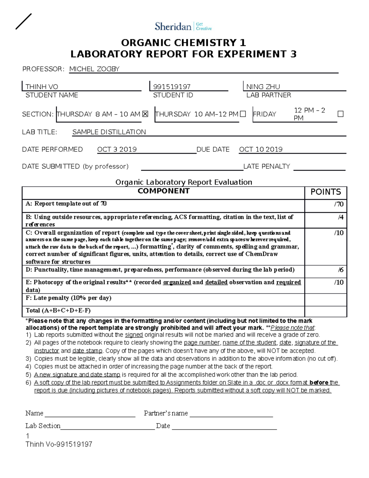 Exp 3 Simple Distillation - Report Template F2019-v1-MZ-01 - ORGANIC ...