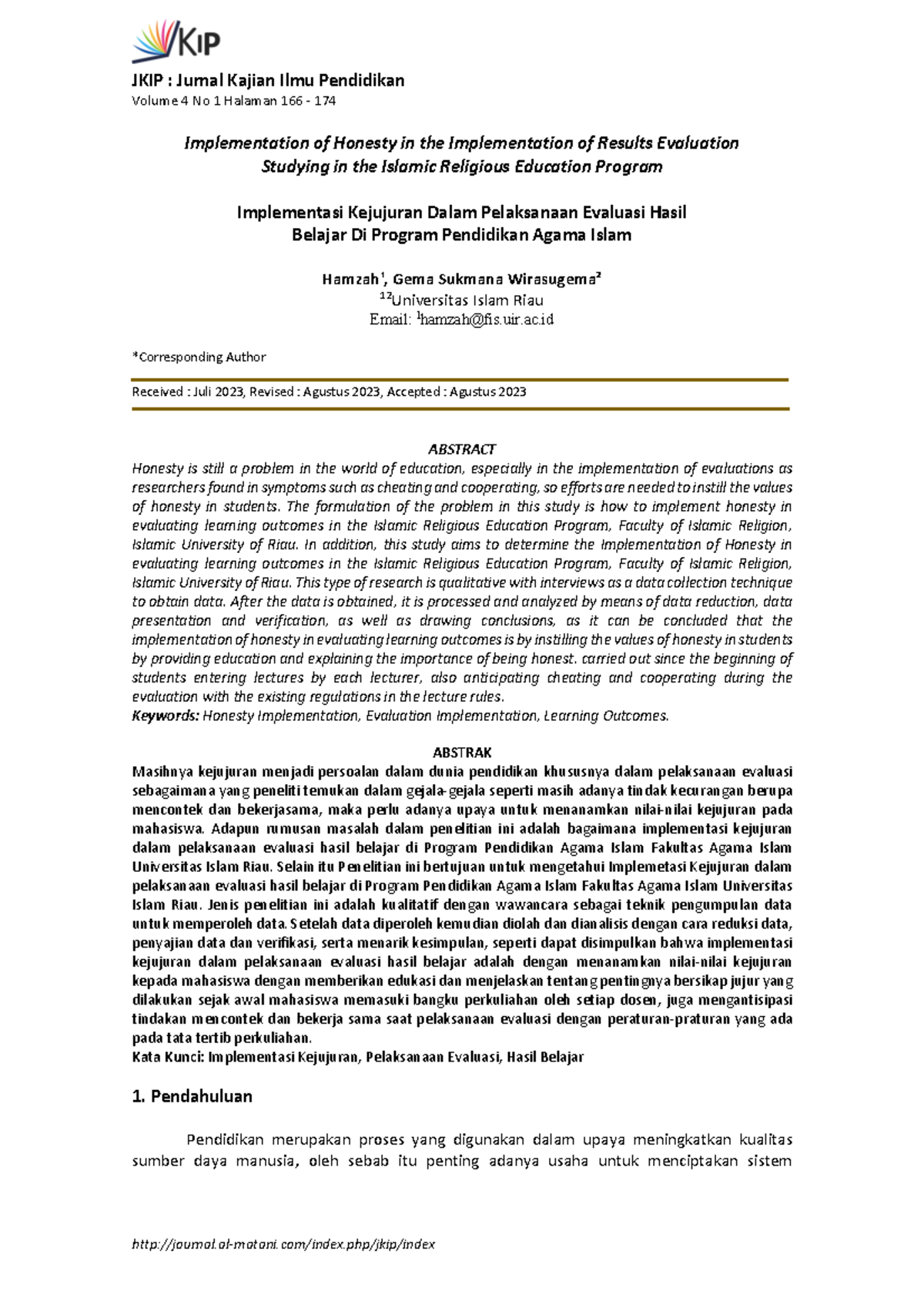 631-Article Text-3586-1-10-20230815 - JKIP : Jurnal Kajian Ilmu ...