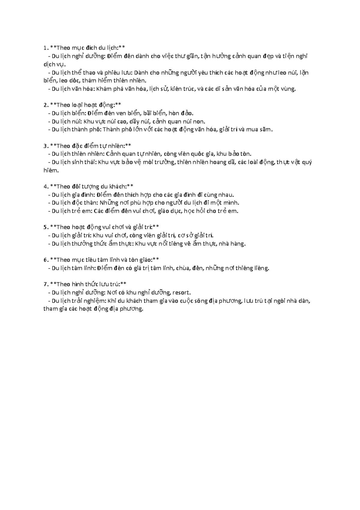 DS travel - ds dia diem du lich o Viet Nam - Theo m - Du l ch ngh dị ục đích du l ch: ỉ ưỡng: Đi ...