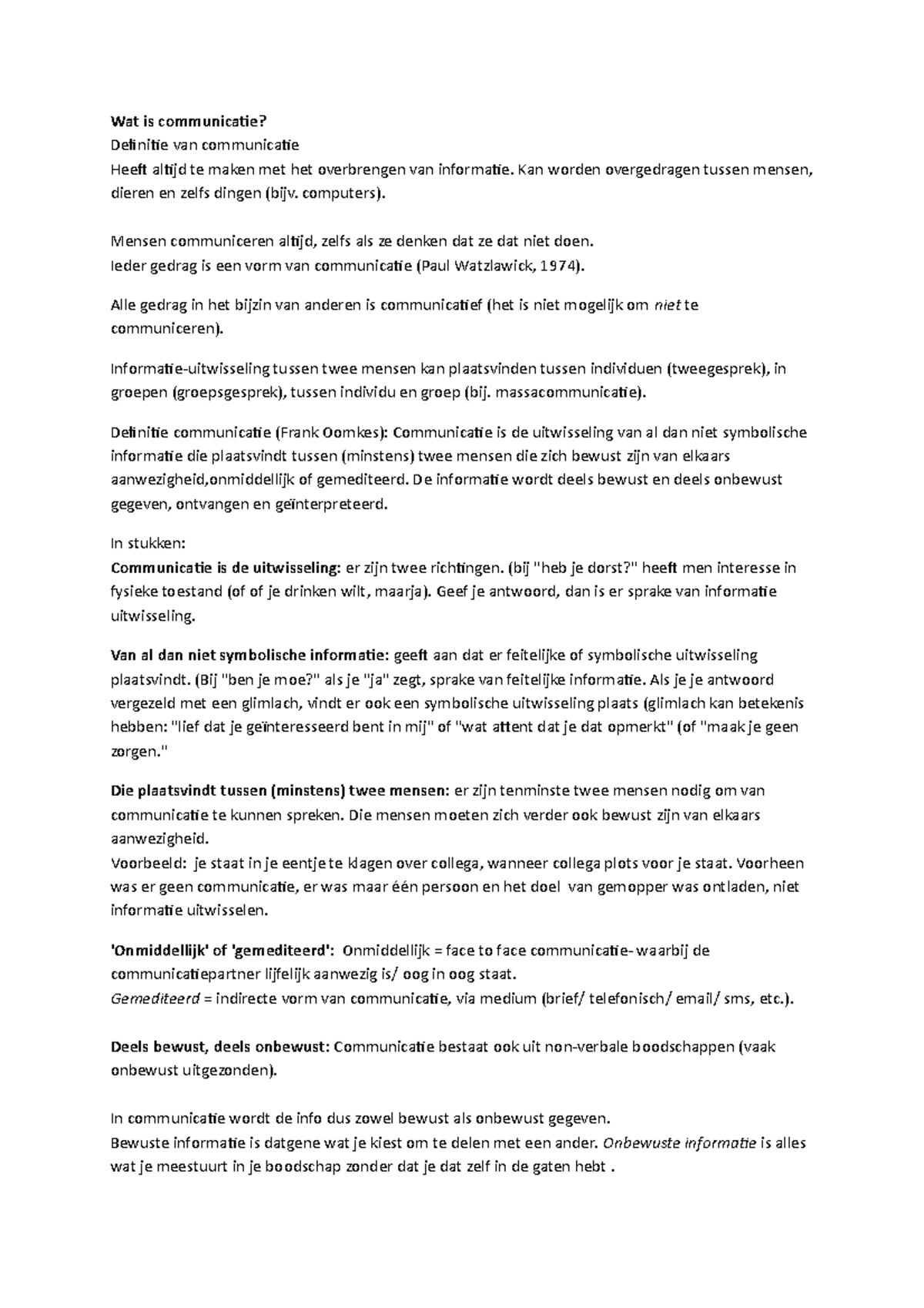 16. Wat is communicatie (startpunt mondeling en nonverbaal) - Wat is ...