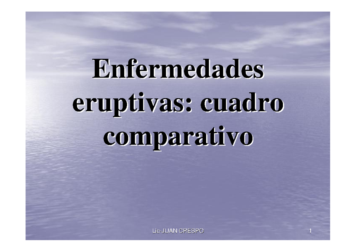 Enfermedades eruptivas II - EnfermedadesEnfermedades eruptivas ...