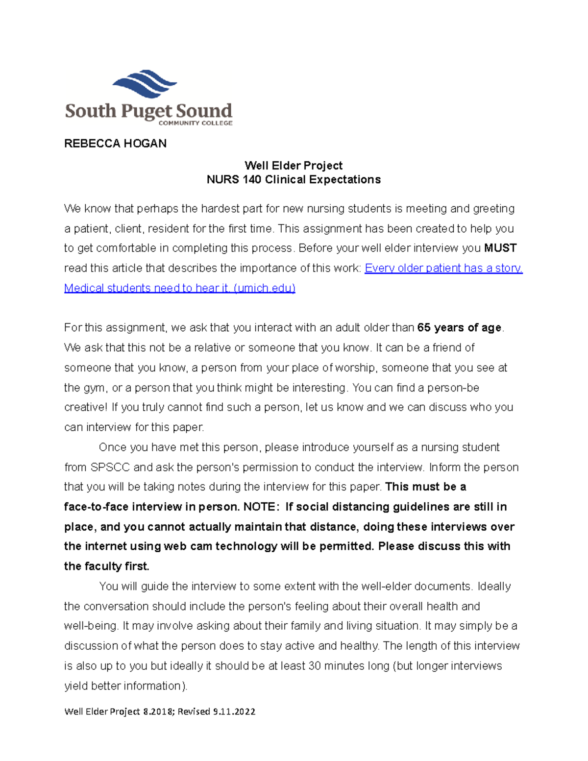 Wellelderprojecr - Well elder project - REBECCA HOGAN Well Elder ...