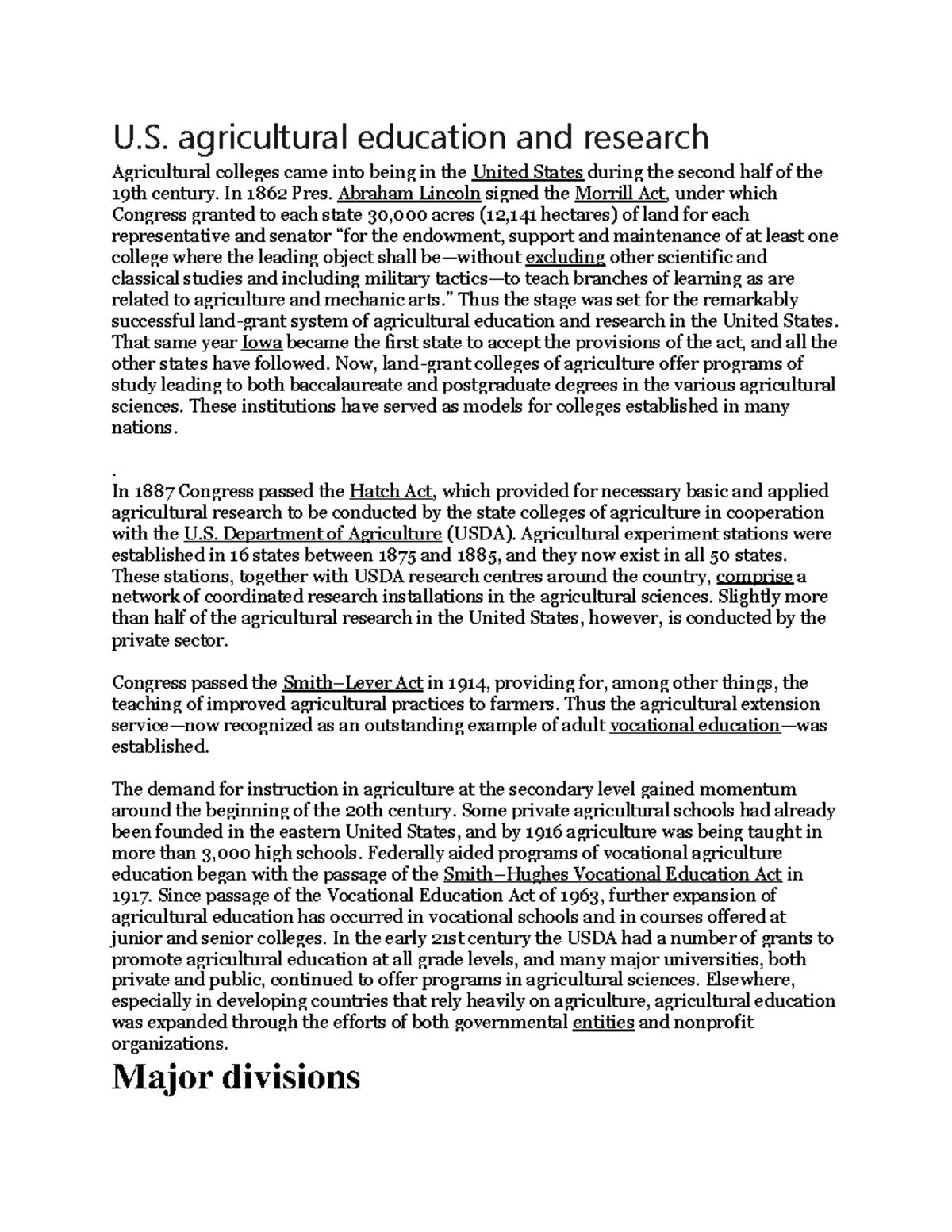 U.S. agricultural education and research - U. agricultural education ...