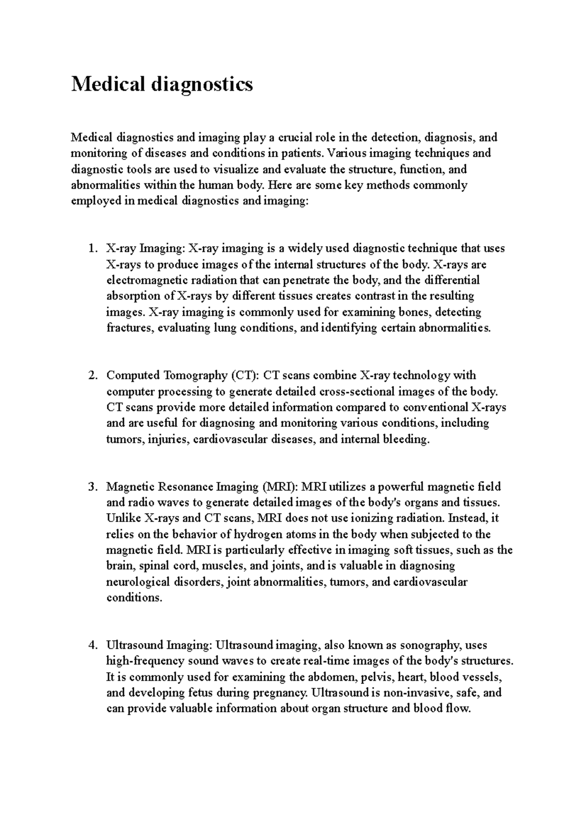 .Medical diagnostics - Medical diagnostics Medical diagnostics and ...