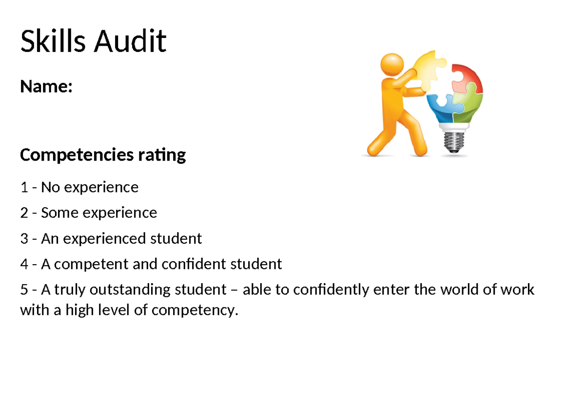 2024 Skills Audit - hhhhjjjj - Skills Audit Name: Competencies rating 1 ...