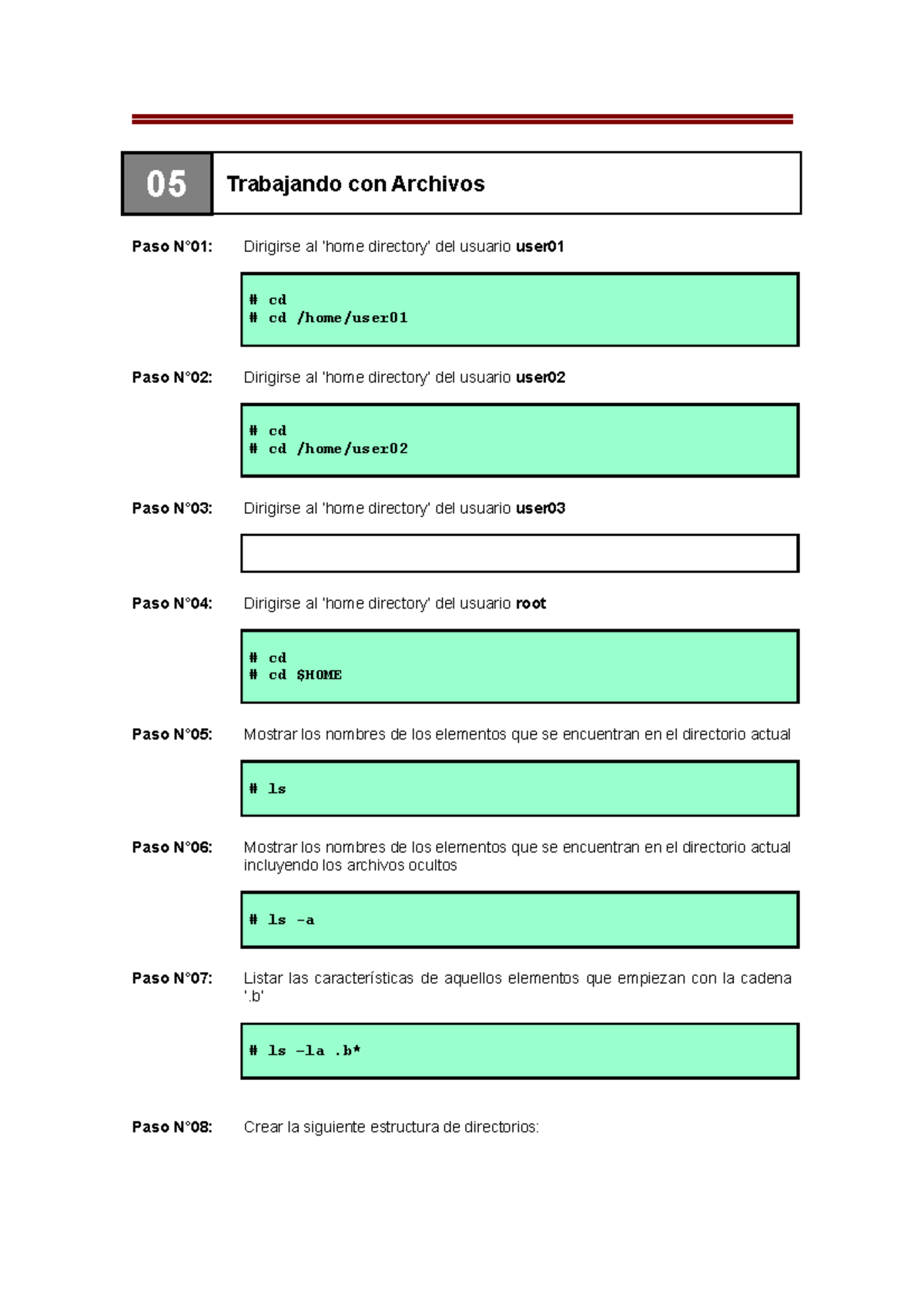 LAB04 - Archivos - lab 4 - 05 Trabajando con Archivos Paso N°01: Dirigirse al ‘home directory ...