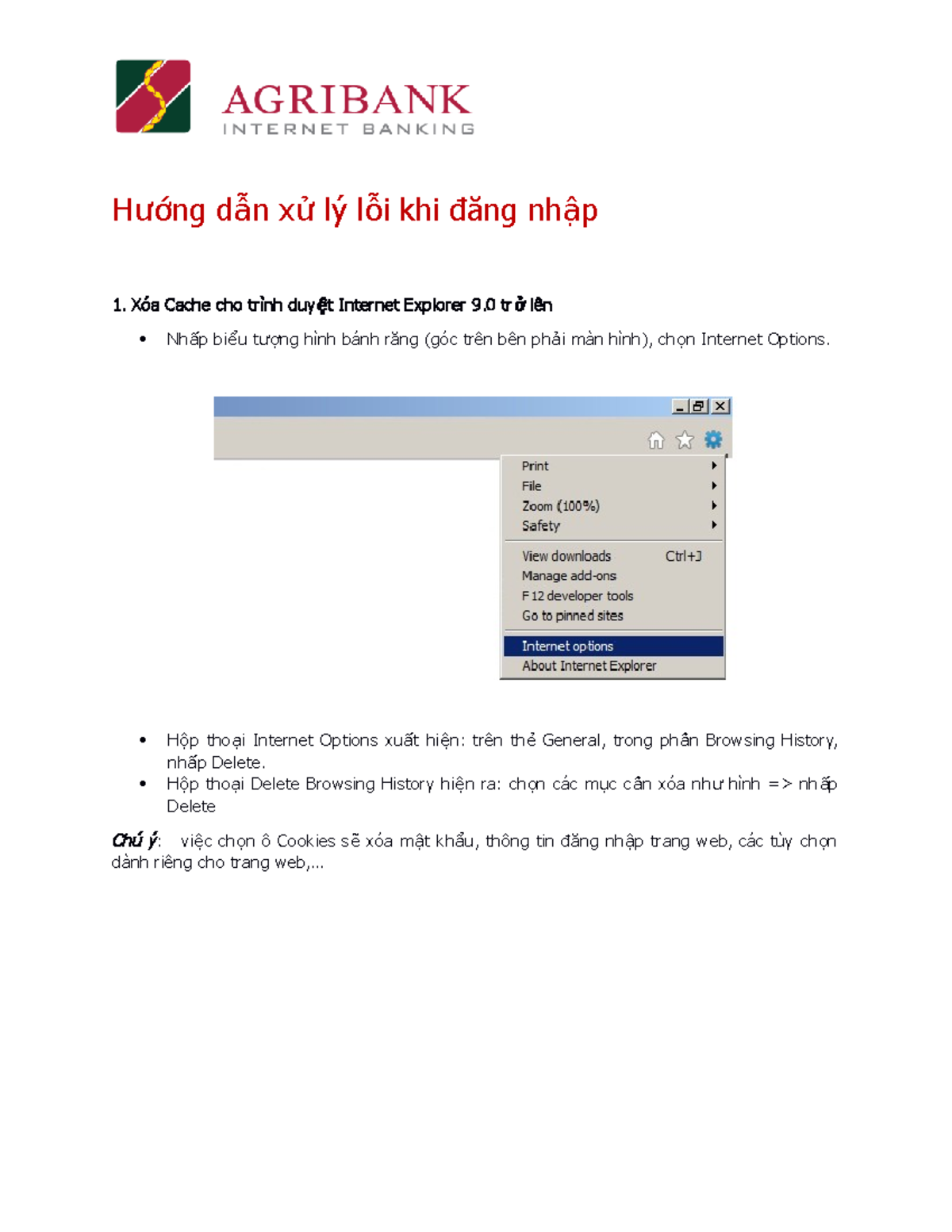 Agr clear Cache - GIÁO TRÌNH XHH ĐẠI CƯƠNG - H ướng d ẫn x ử lý l ỗi khi đăng nh ập Xóa Cache ...