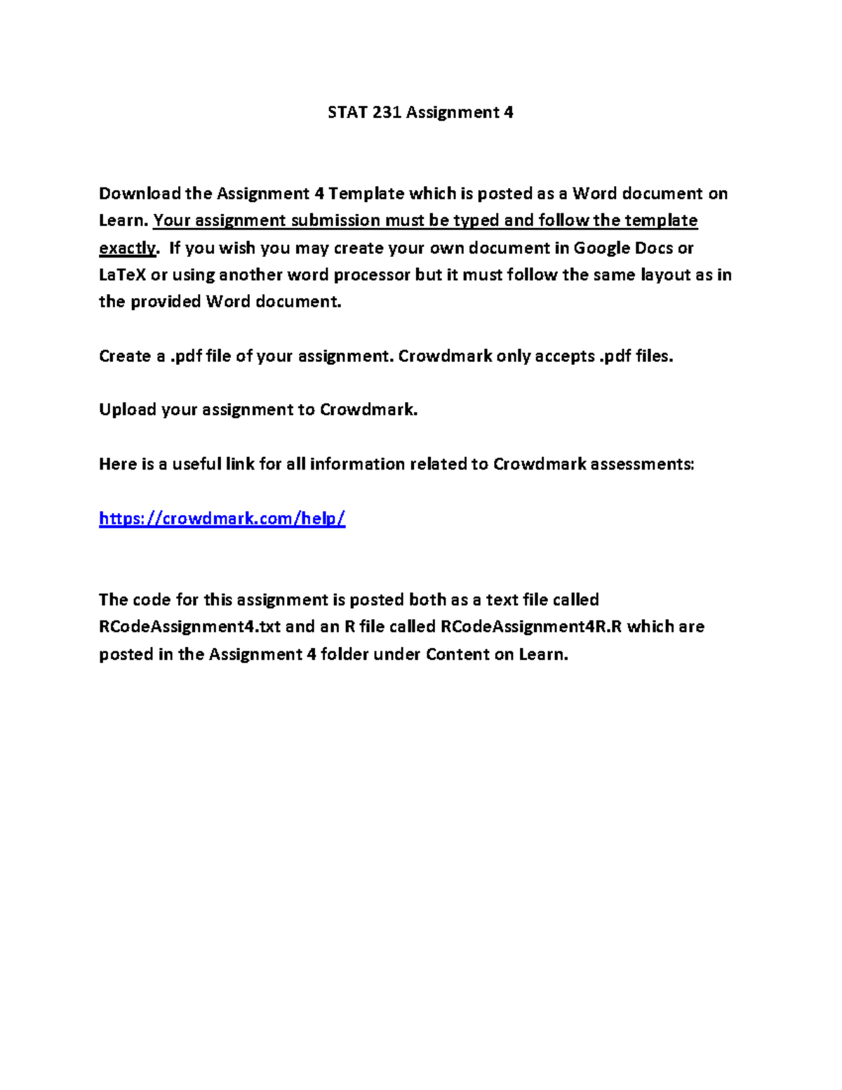Assignment 4 for stat 231 2020 - STAT 231 Assignment 4 Download the ...