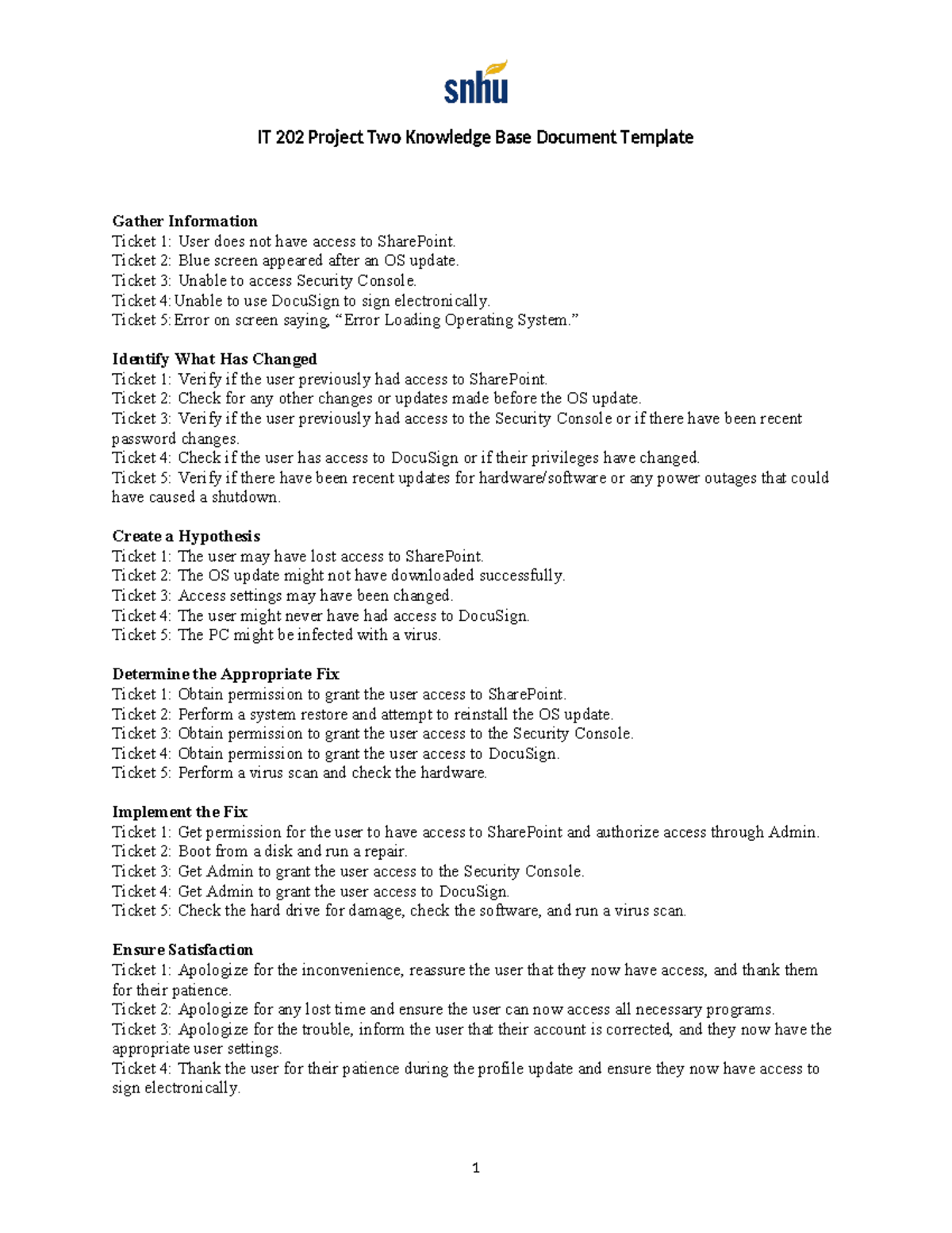 IT 202 7-2 Project Two Tyanna Howard - IT 202 Project Two Knowledge ...