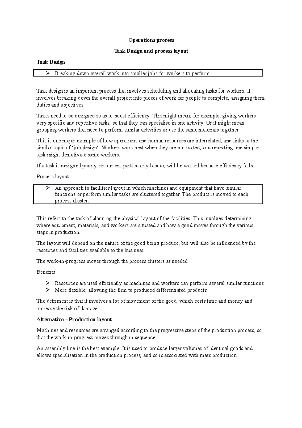 Op process task design - Operations process Task Design and process ...