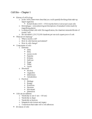 Molec Cell Bio Chapter 4 - Cell Bio – Chapter 4 Culturing and Visualizing cells Growing and ...