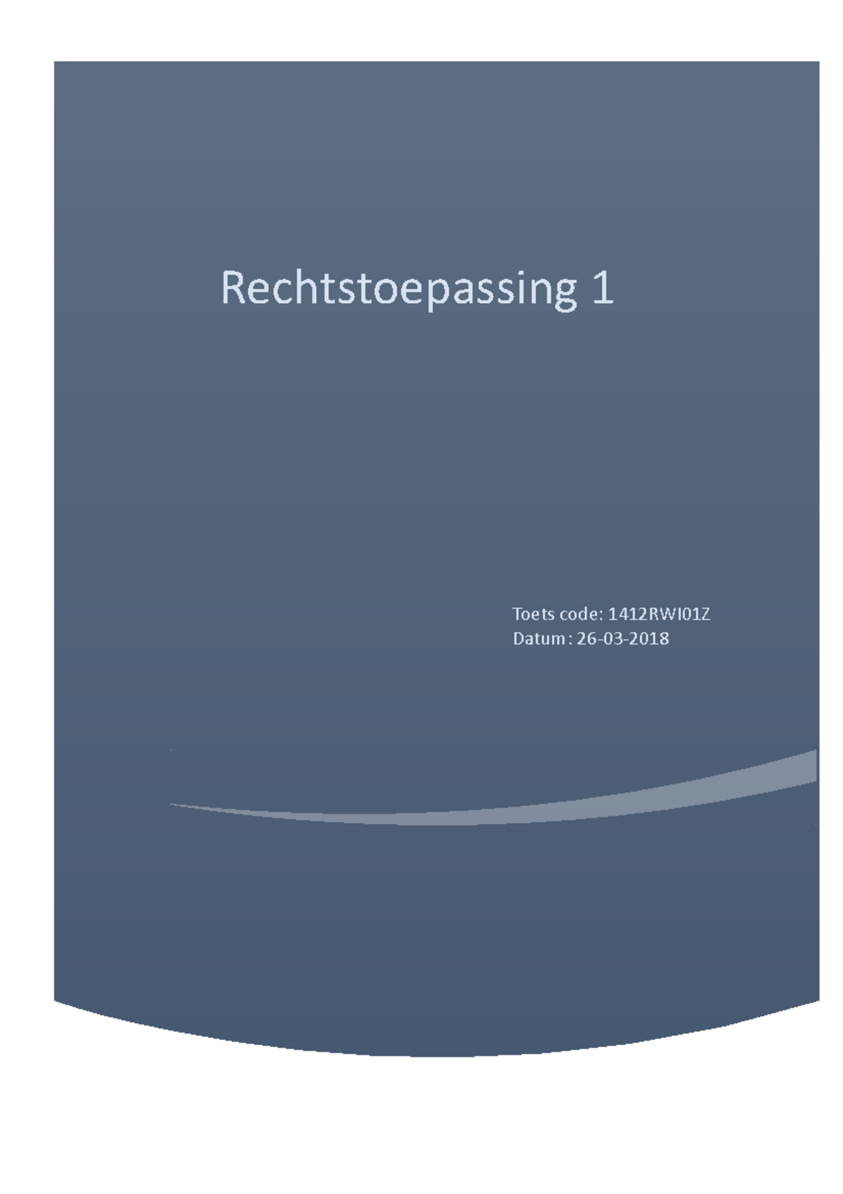 RP1 - adviesbrief, processtuk en juridische memo - Rechtstoepassing 1 ...