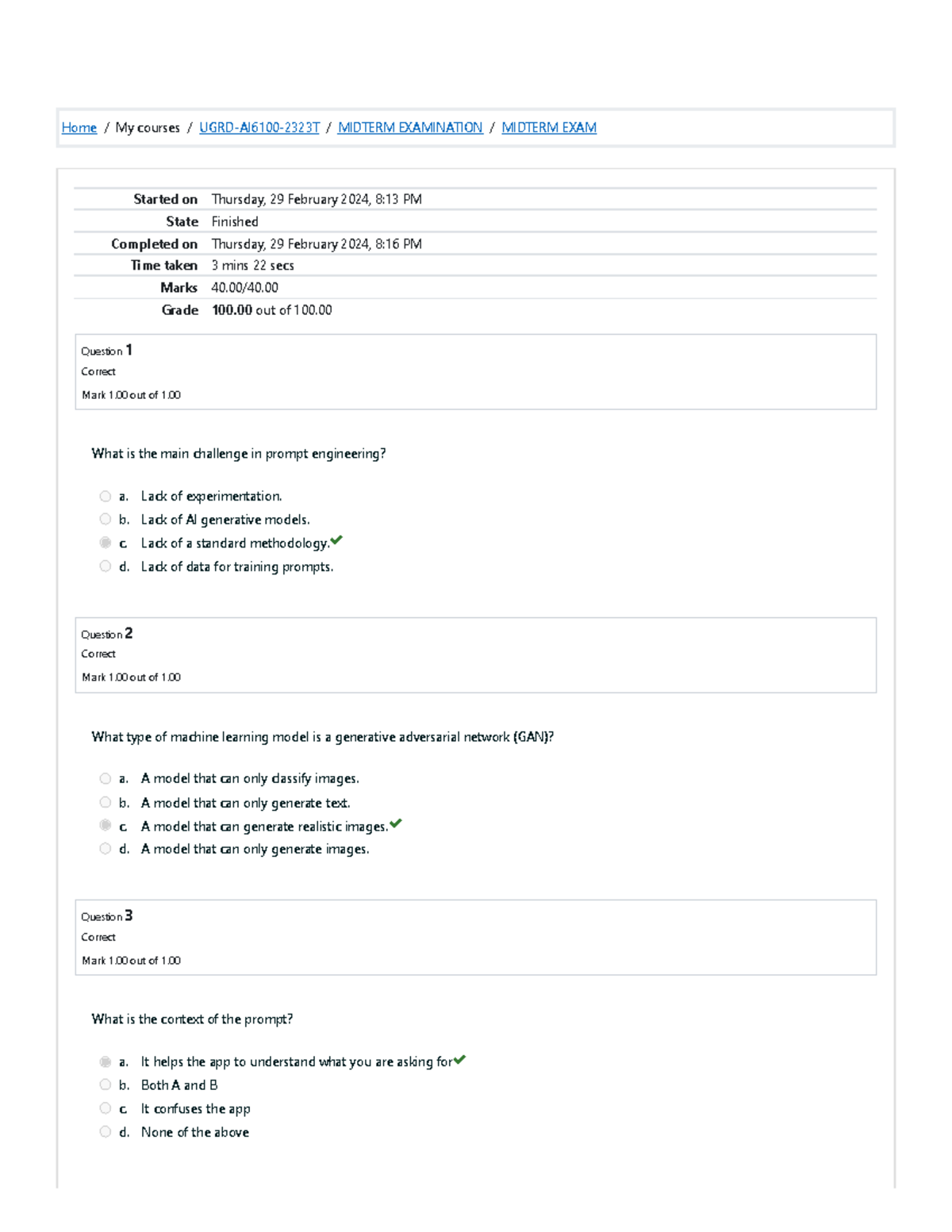AI- Prompt- Midterm - Study naman wag puro source ang sagot - Home / My courses / UGRD-AI6100 ...