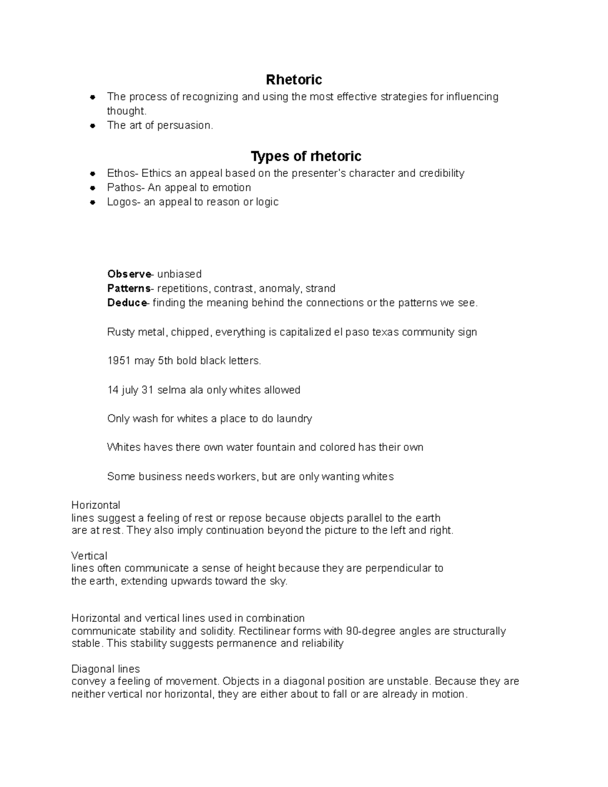 rhetoric's and type of rhetoric's - Studocu