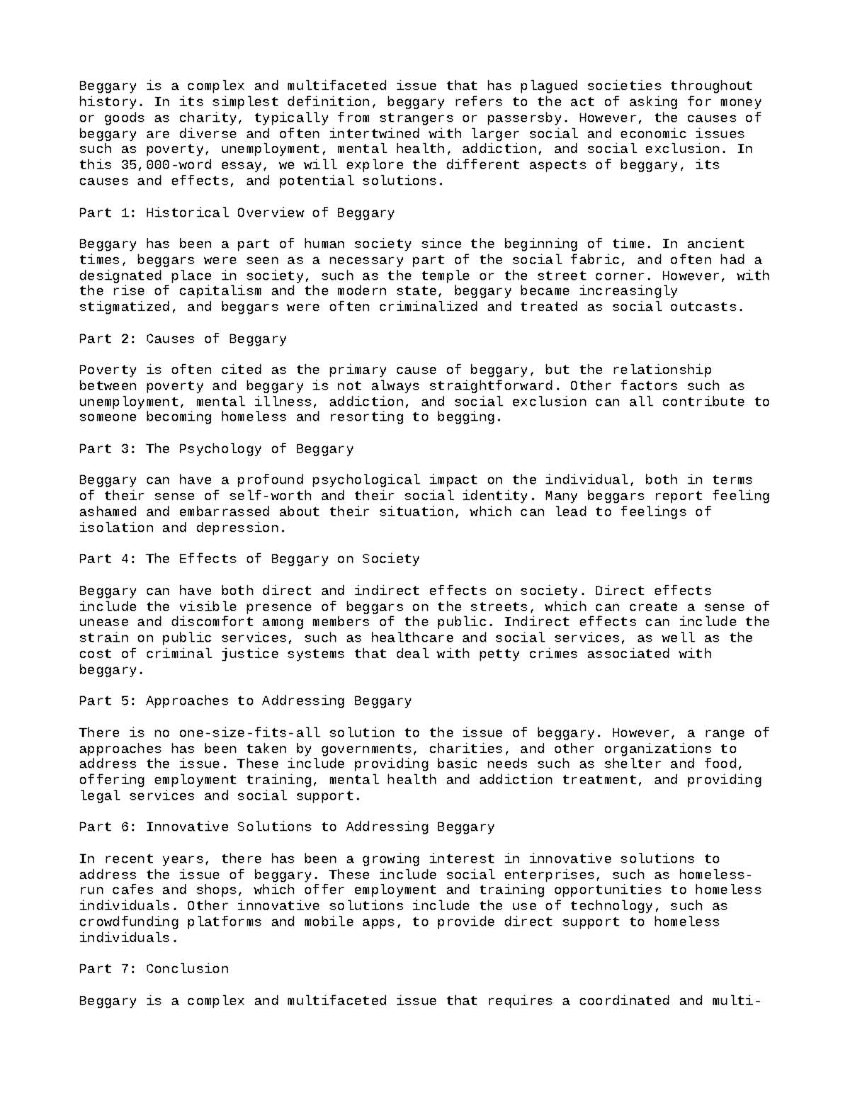 Begging - Beggary is a complex and multifaceted issue that has plagued ...