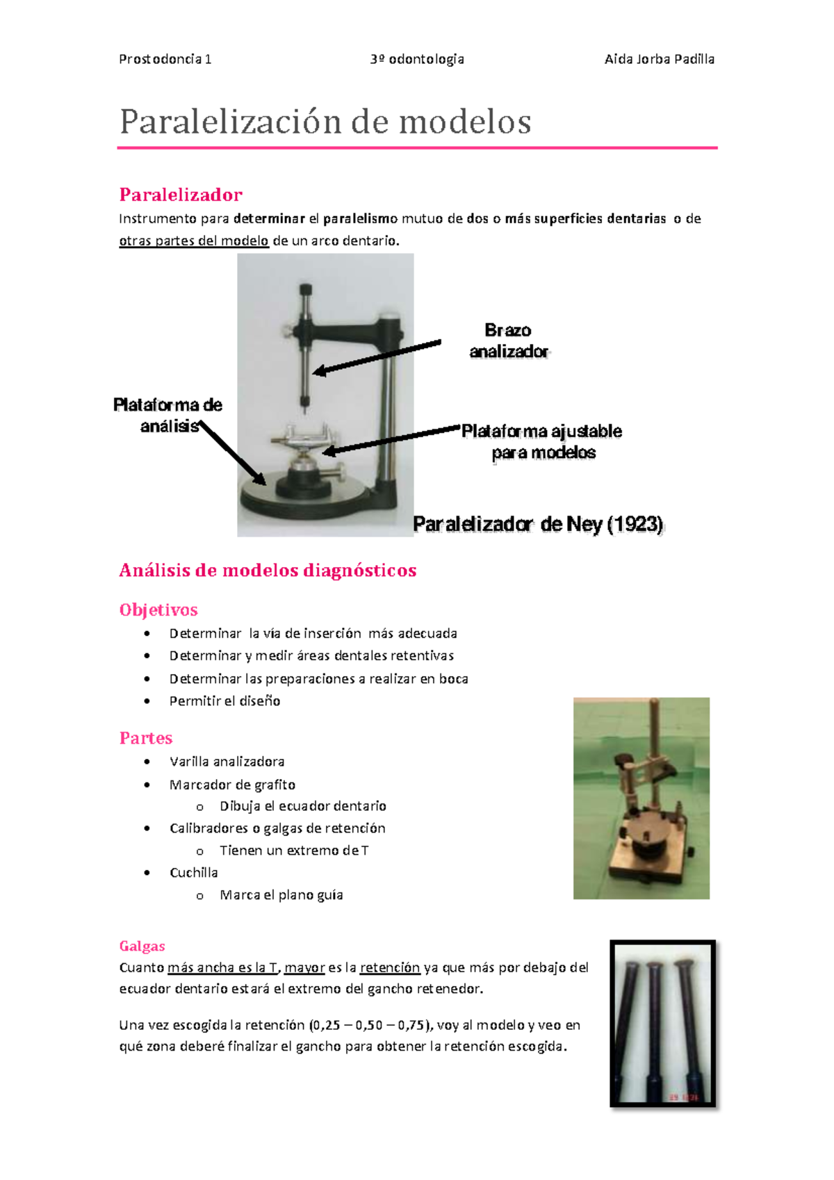 Paralelización de modelos de la PPR - Prostodoncia 1 odontologia Aida ...