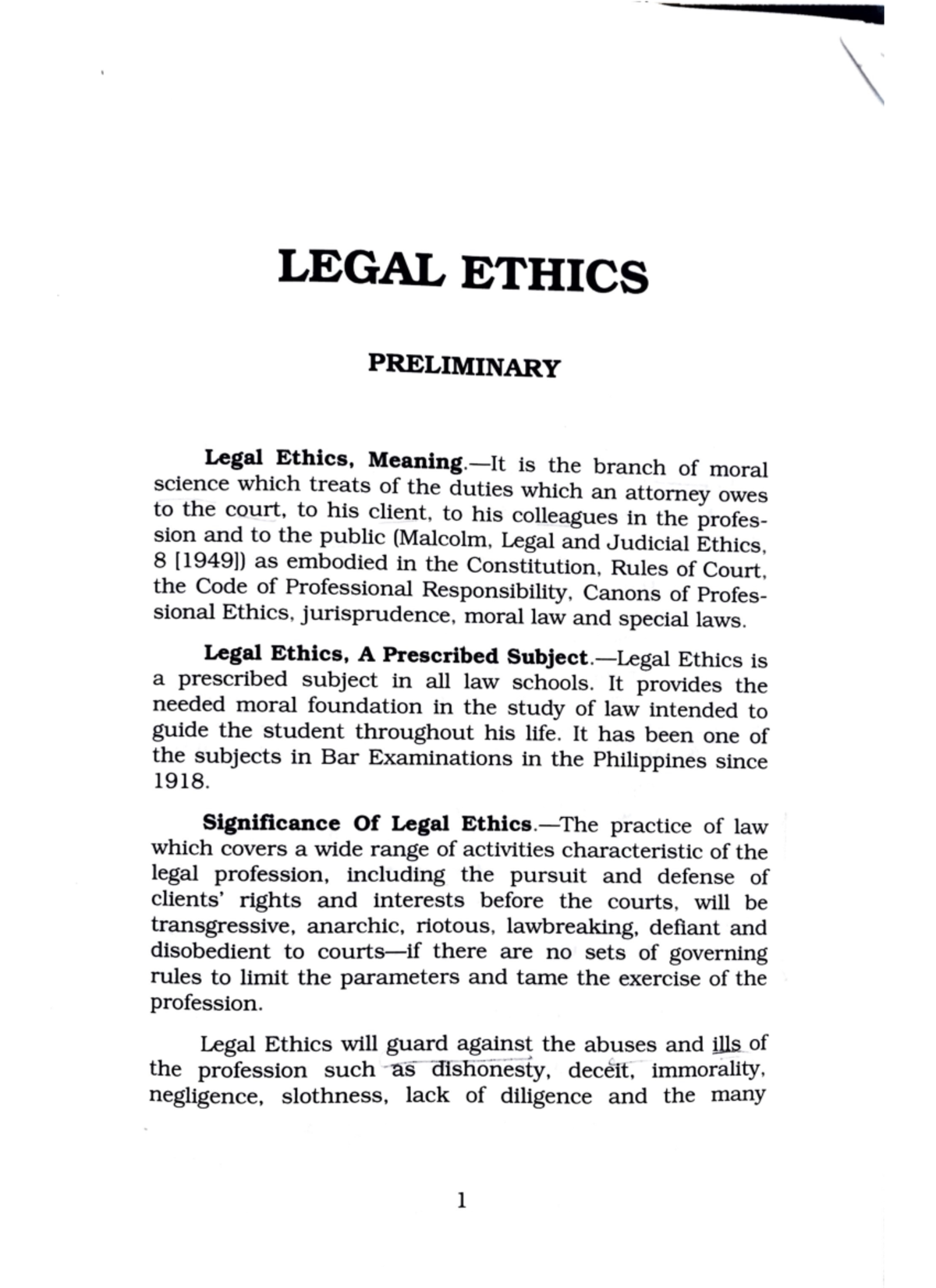 Legal Ethics by Pineda - Basic Legal Ethics - Studocu