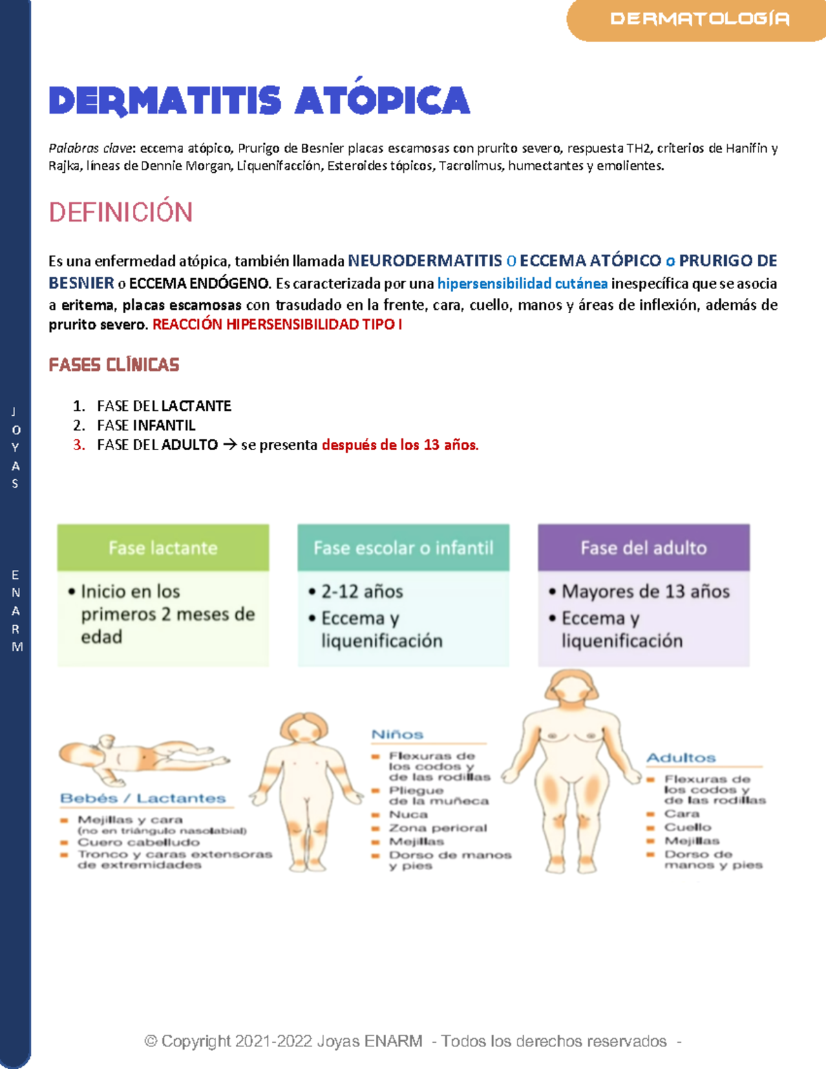 Dermatitis Atópica - J O Y A S E N A R M ́ DERMATITIS ATOPICA Palabras ...