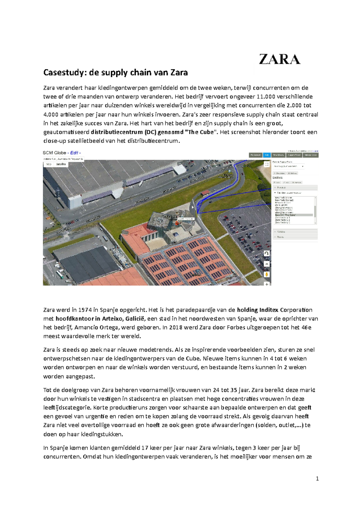ZARA-Supply Chain - idk - Casestudy: de supply chain van Zara Zara ...
