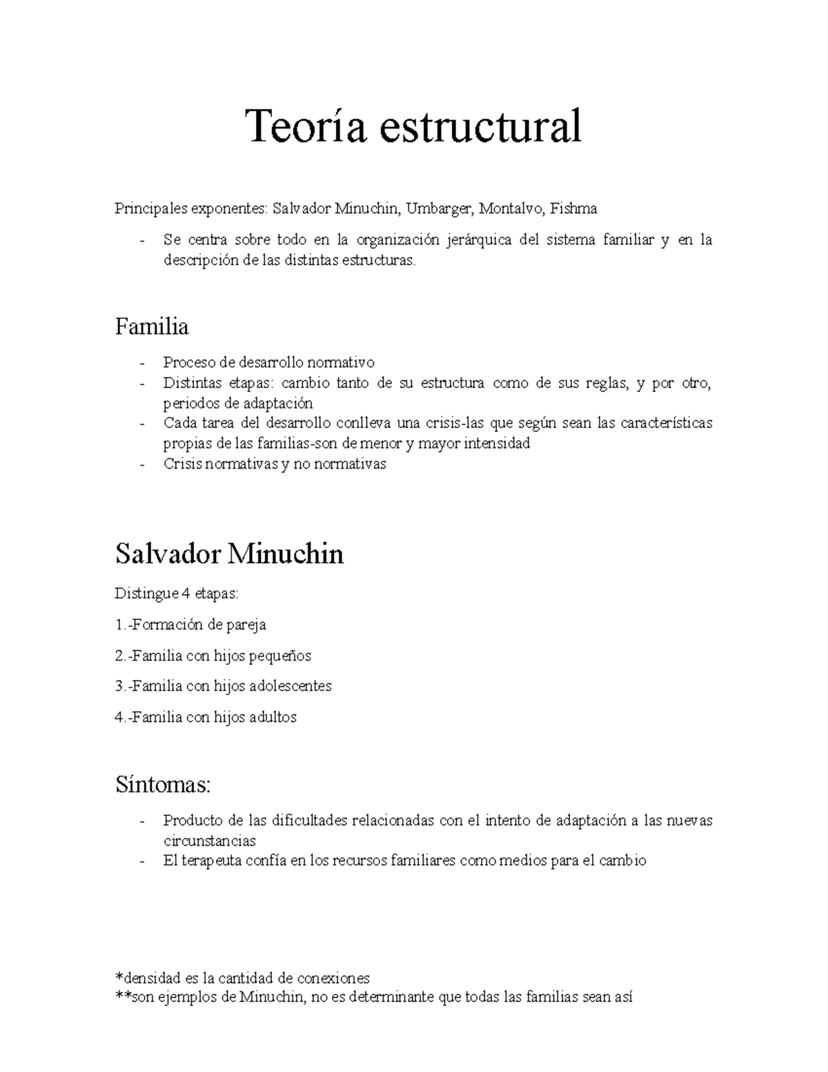 Teorías - Apuntes 3 - Teoría estructural Principales exponentes ...