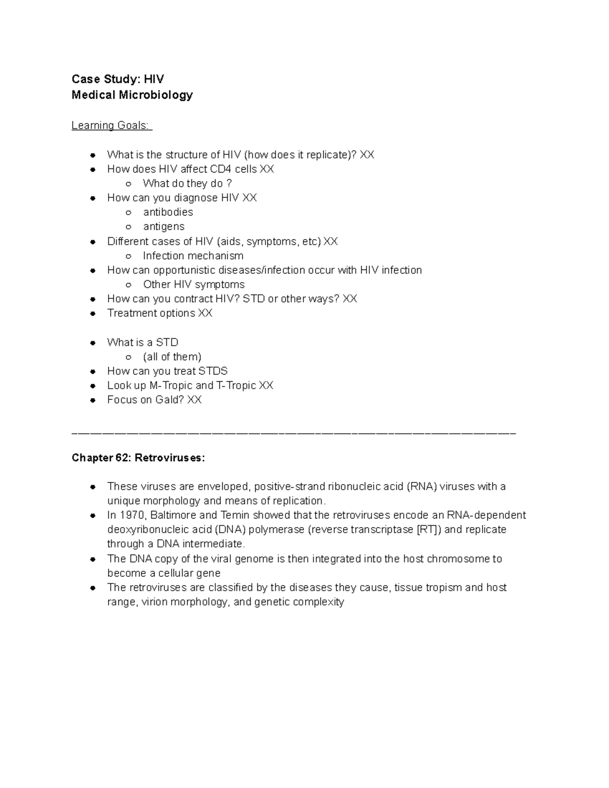 Case Study HIV - Practice sheet - Case Study: HIV Medical Microbiology ...