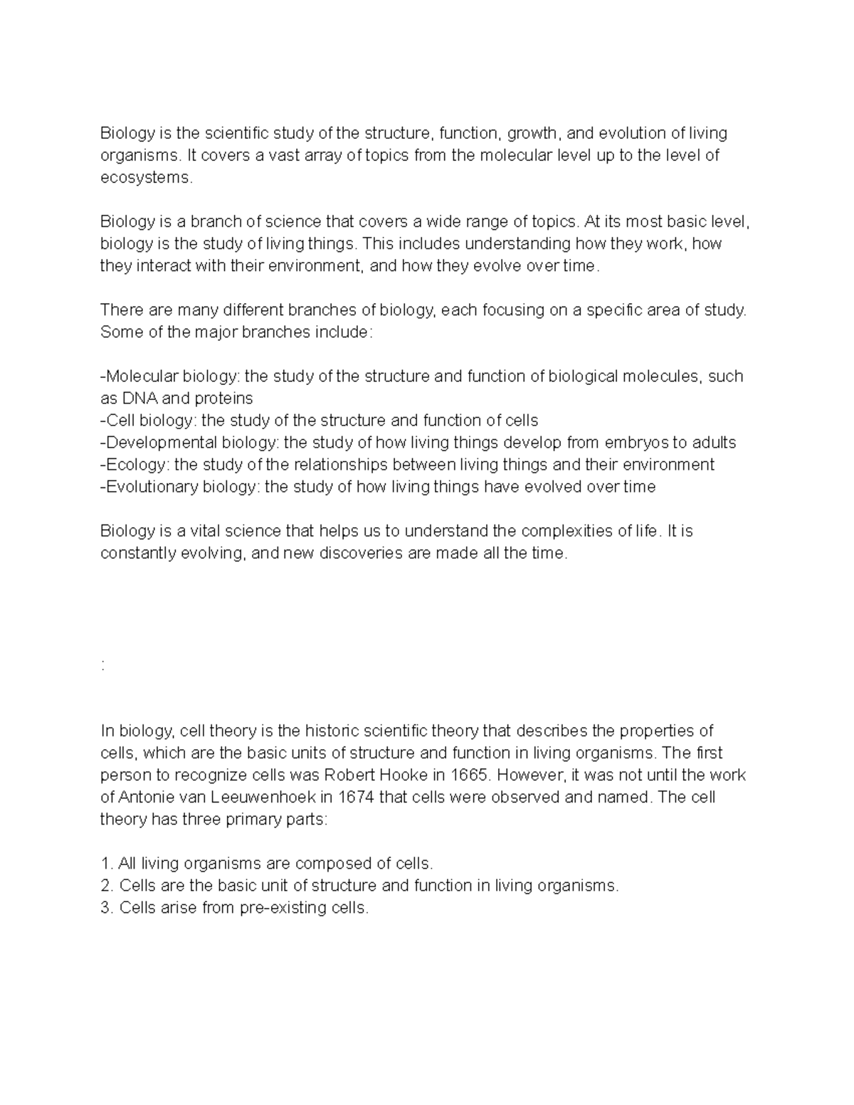 CLAS205 course outline - Biology is the scientific study of the ...