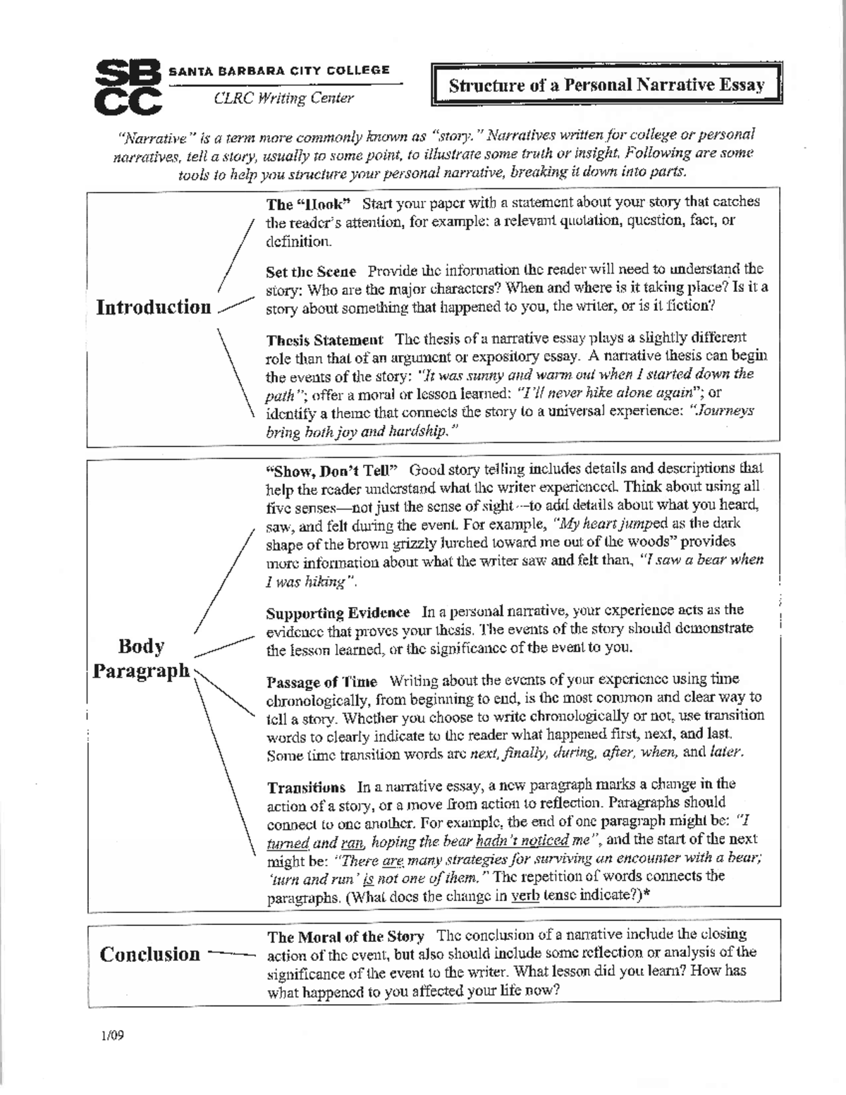 Narrative description and Outline - english compostion - Studocu
