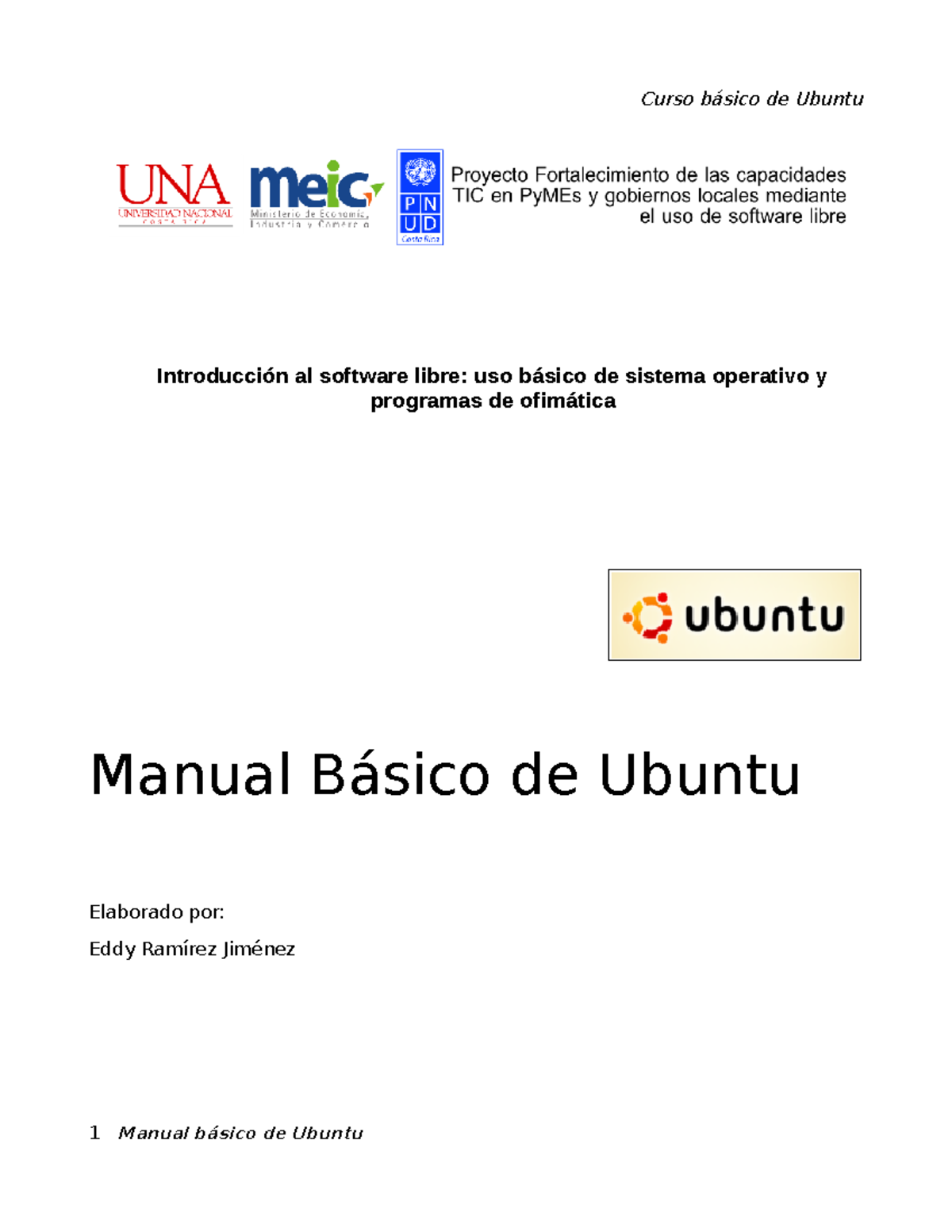 Manual operación del sistema operativo Ubuntu - Introducción al ...