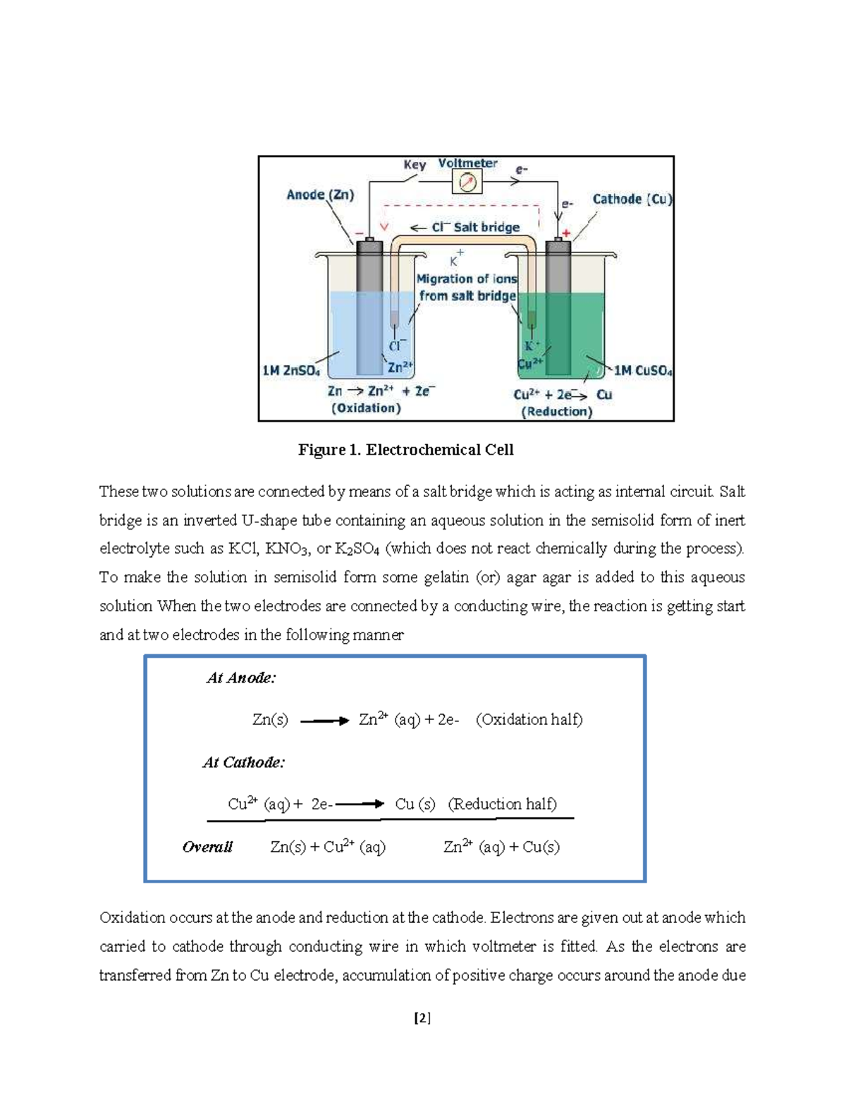 Engineering chemistry All Unit Notes-9 - Figure 20: Galvanic Cell ...