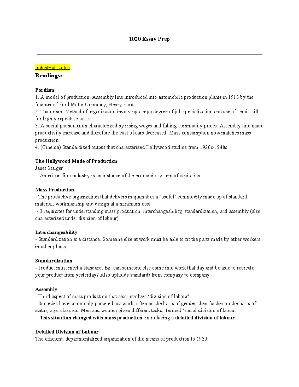 MIT 1020 Exam PREP - These are full year notes - 1020 Essay Prep ...