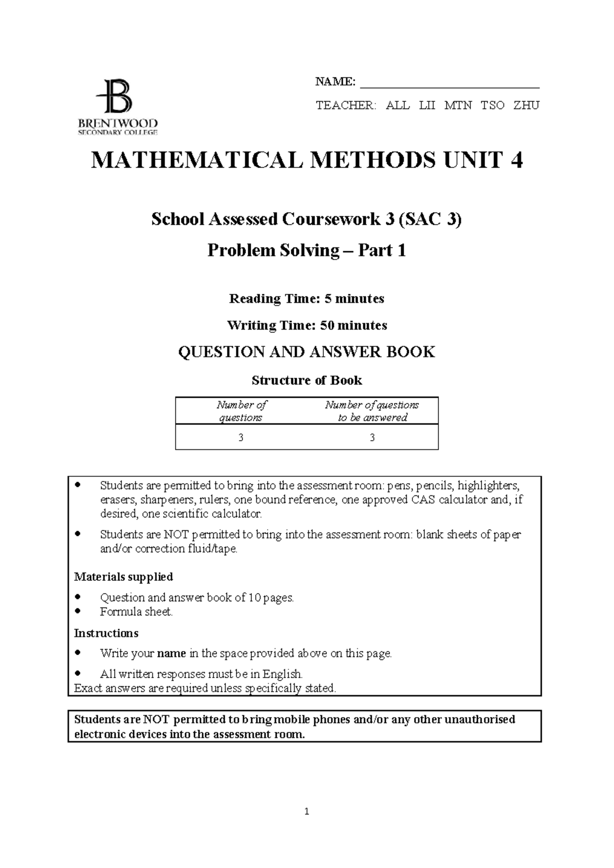 2023 MMM SAC 3 - Problem-Solving Task (solutions) Final - NAME ...