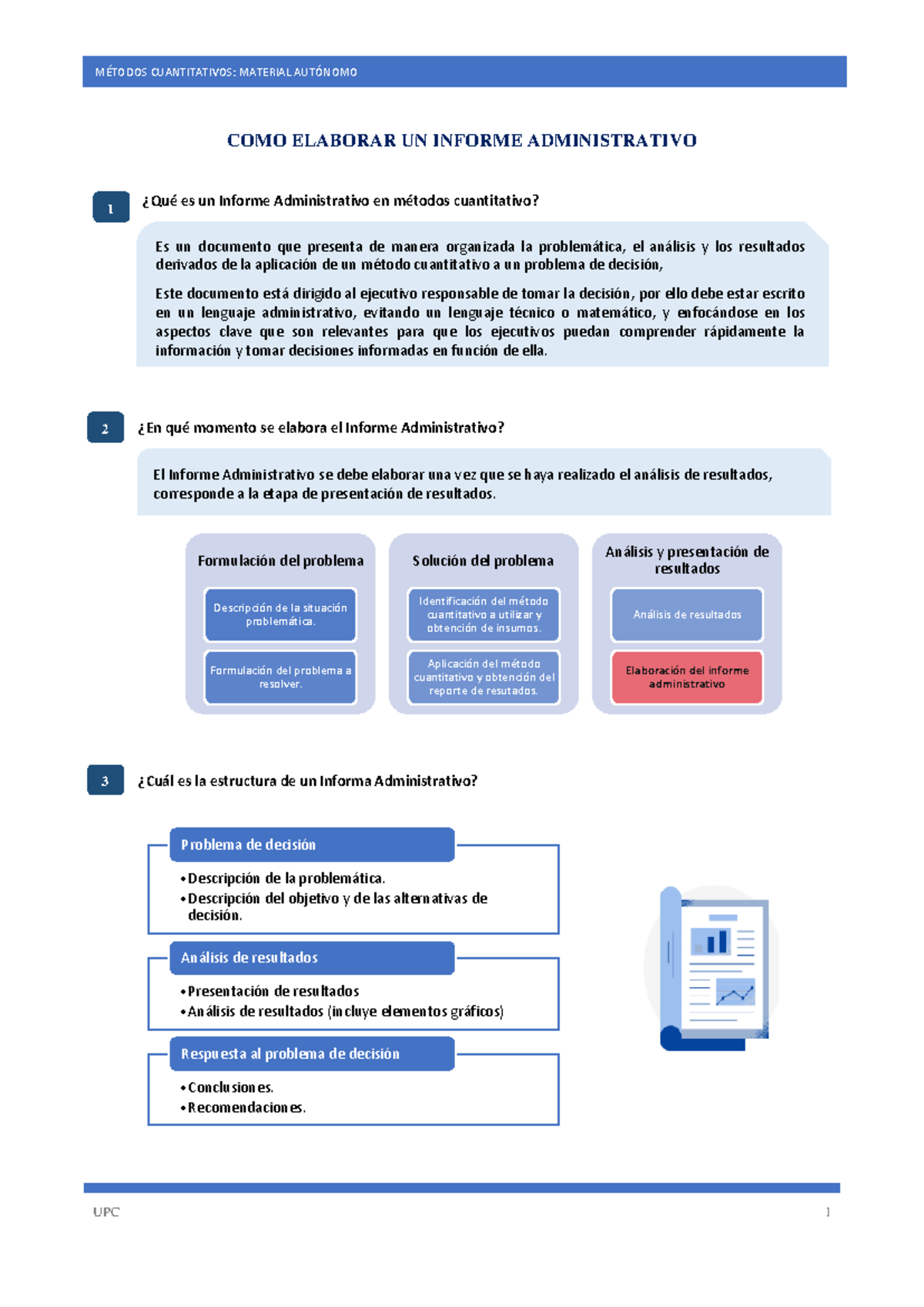 MA368 Informe Administrativo - Caso ilustrativo - COMO ELABORAR UN ...