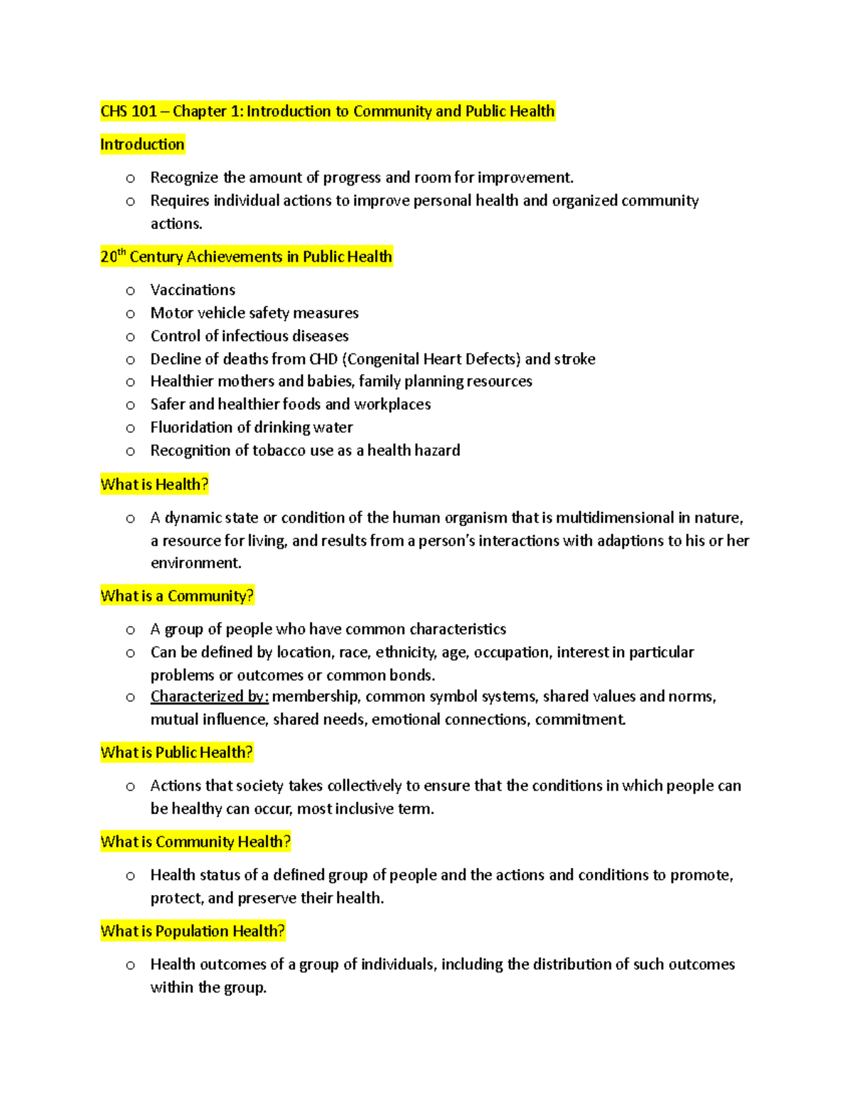 Studocu Chpt. 1 CHS 101 - Introduction to Community Health Sciences ...