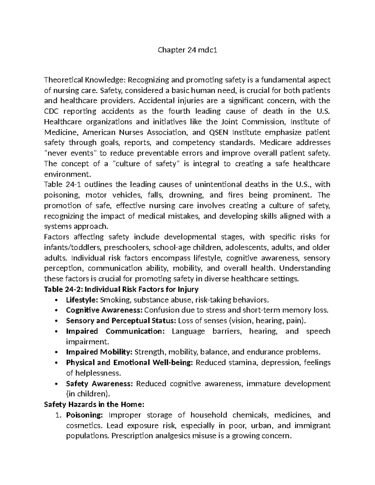 Chapter 24 mdc1 - Chapter 24 mdc Theoretical Knowledge: Recognizing and ...