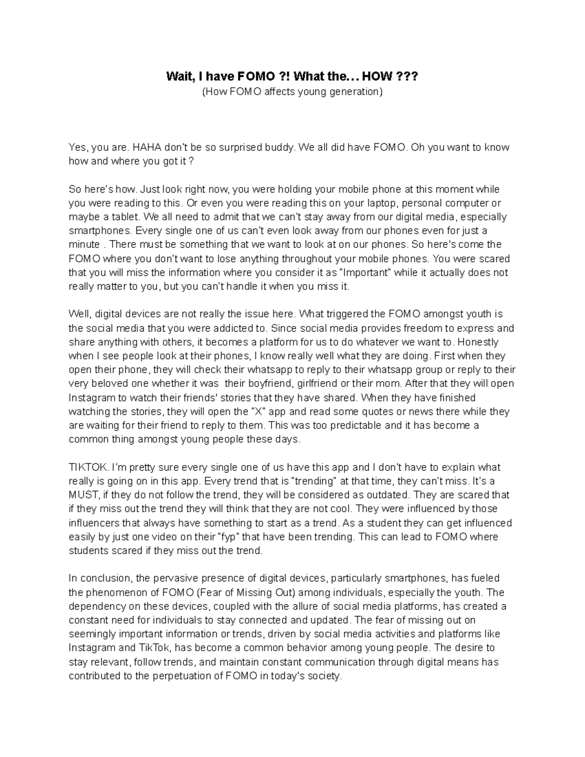 E-Magazine FOMO - Wait, I have FOMO ?! What the... HOW ??? (How FOMO ...