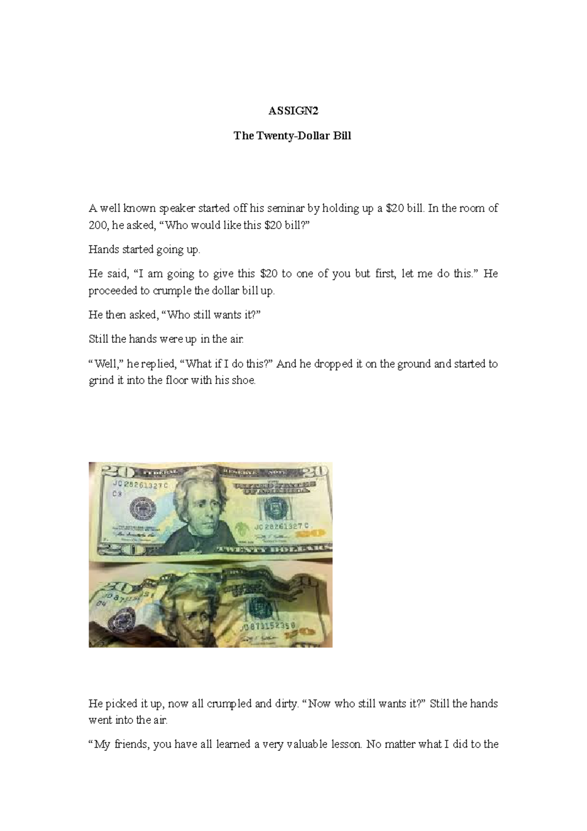 Assignment number 2 - Understanding the Self - PangSU - Studocu