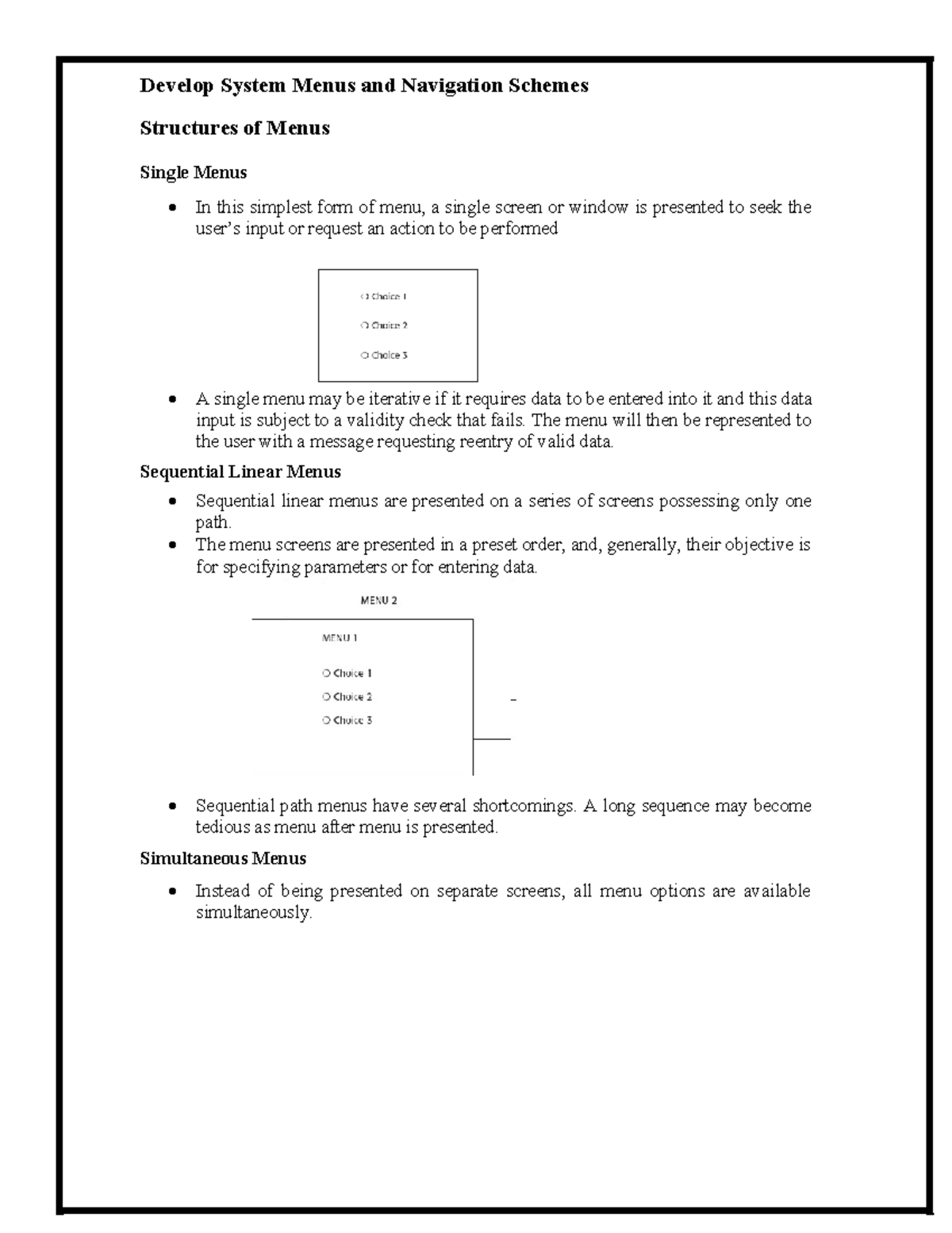 UID module 3 notes - 'HYHORS 6\VWHP 0HQXV DQG 1DYLJDW LRQ 6FKHPHV ...