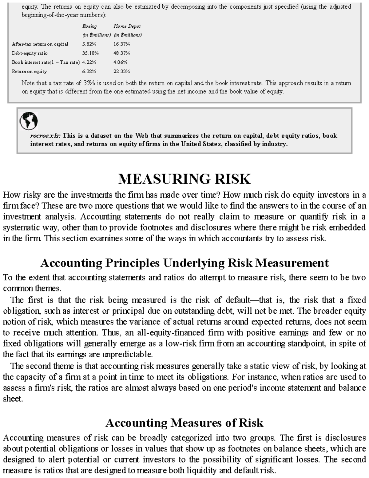 Measuring risk - Accounting ratios are explain in good manner - equity ...